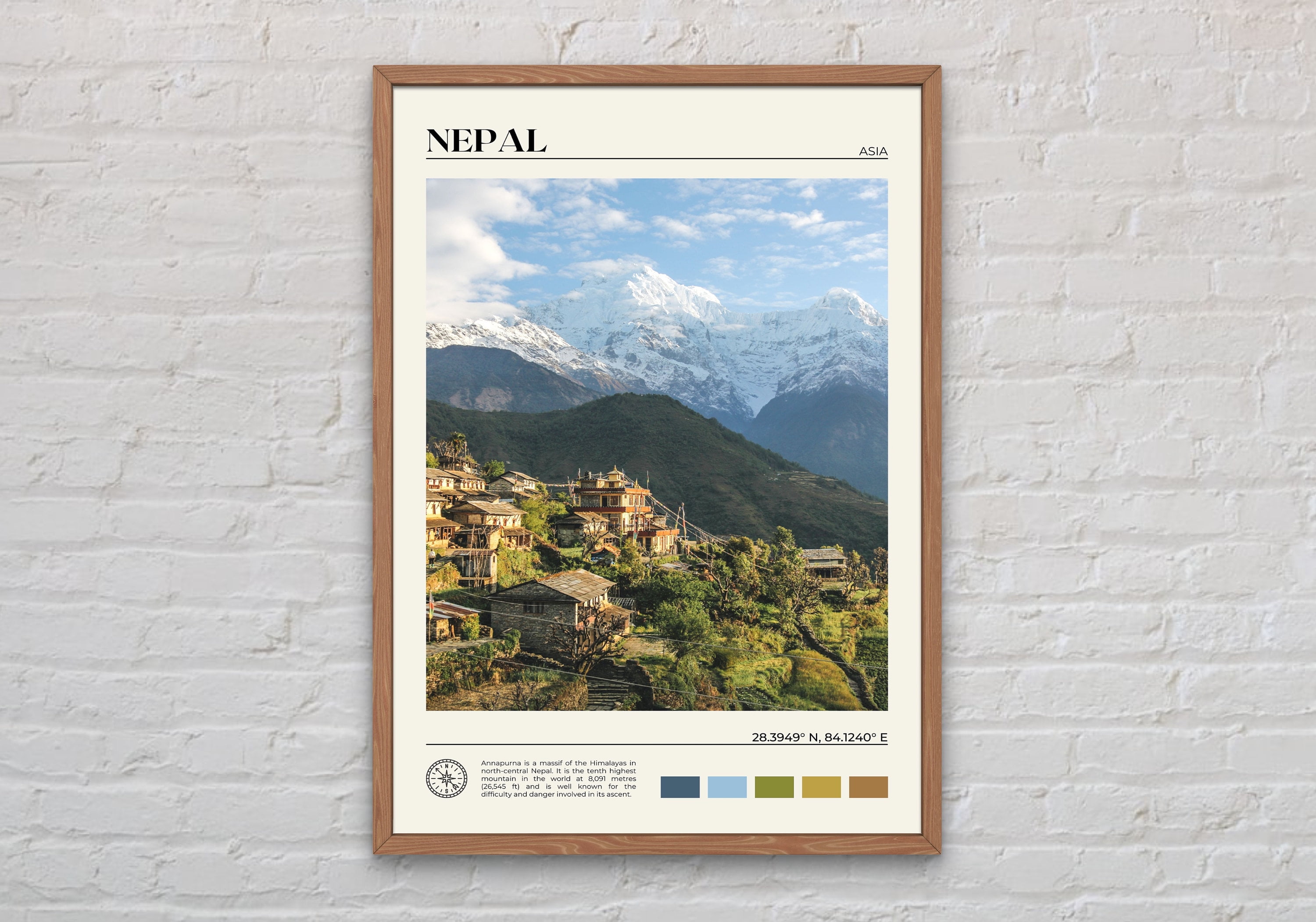 Onimhouse Poster Nepal Print, Nepal Wall Art, Nepal Poster, Nepal Photo ...