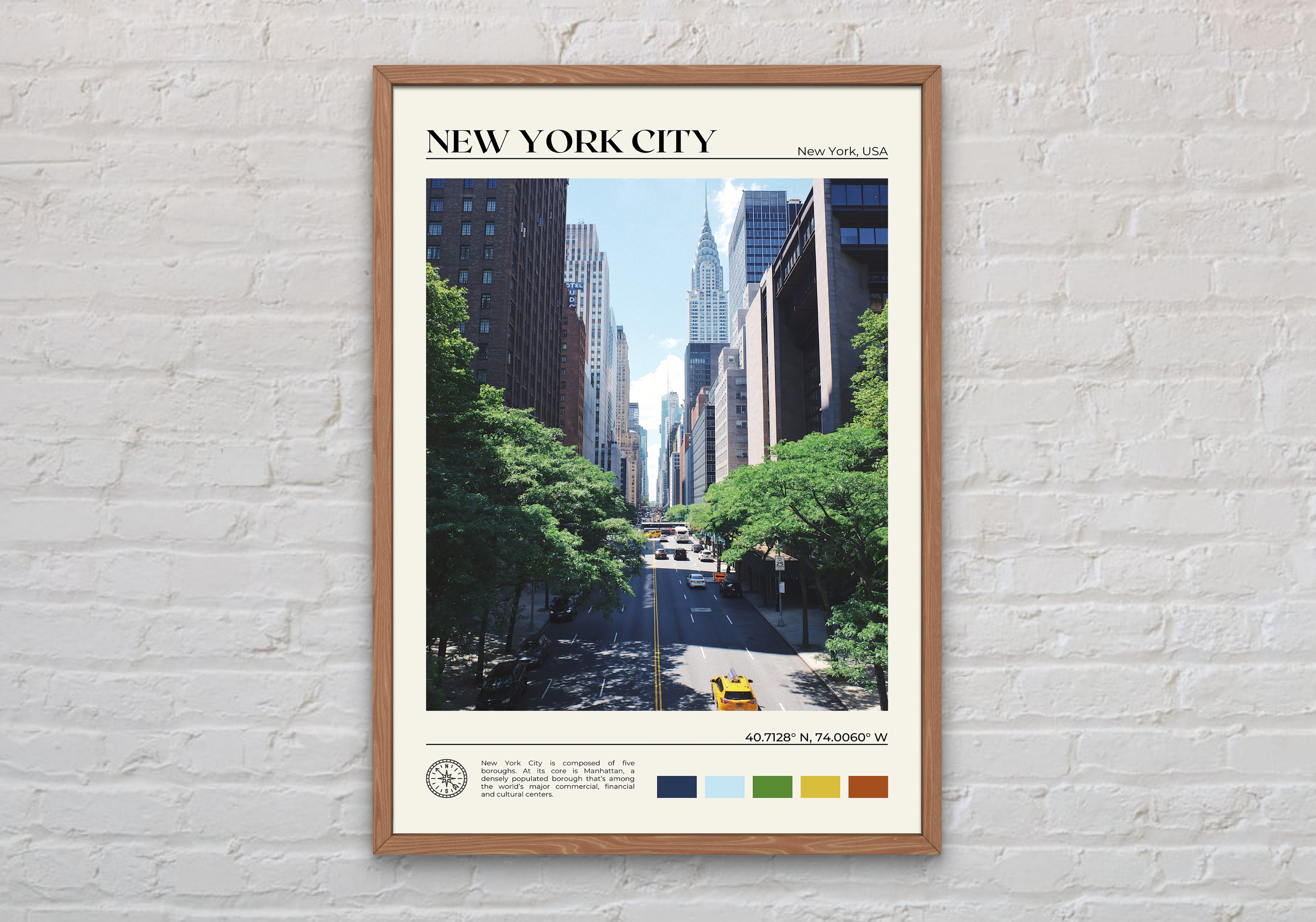 Onimhouse Poster New York City Print, New York City Wall Art, New York City Poster, New York ...