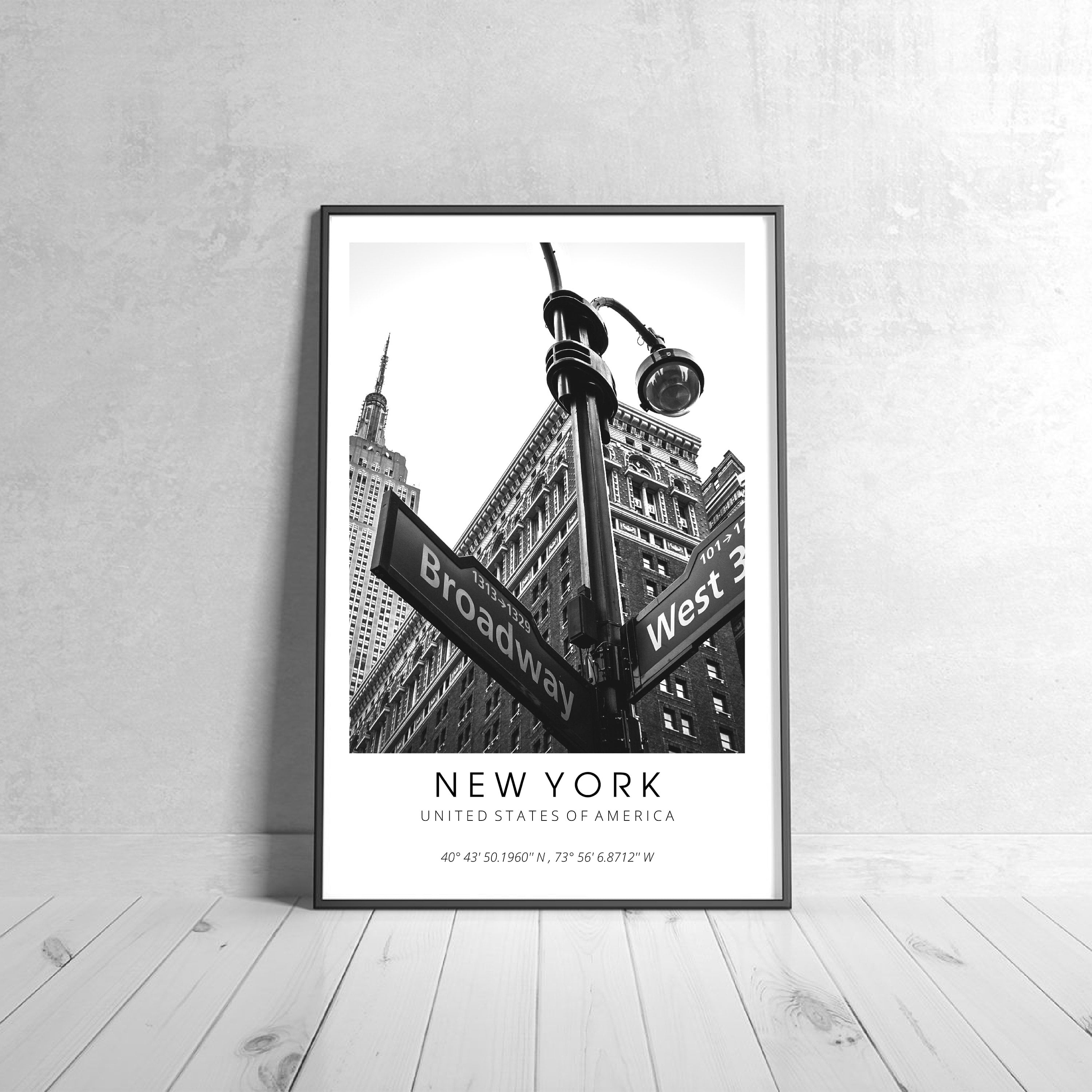 Onimhouse Poster New York Print, New York Poster, Unique Wallart Decor ...