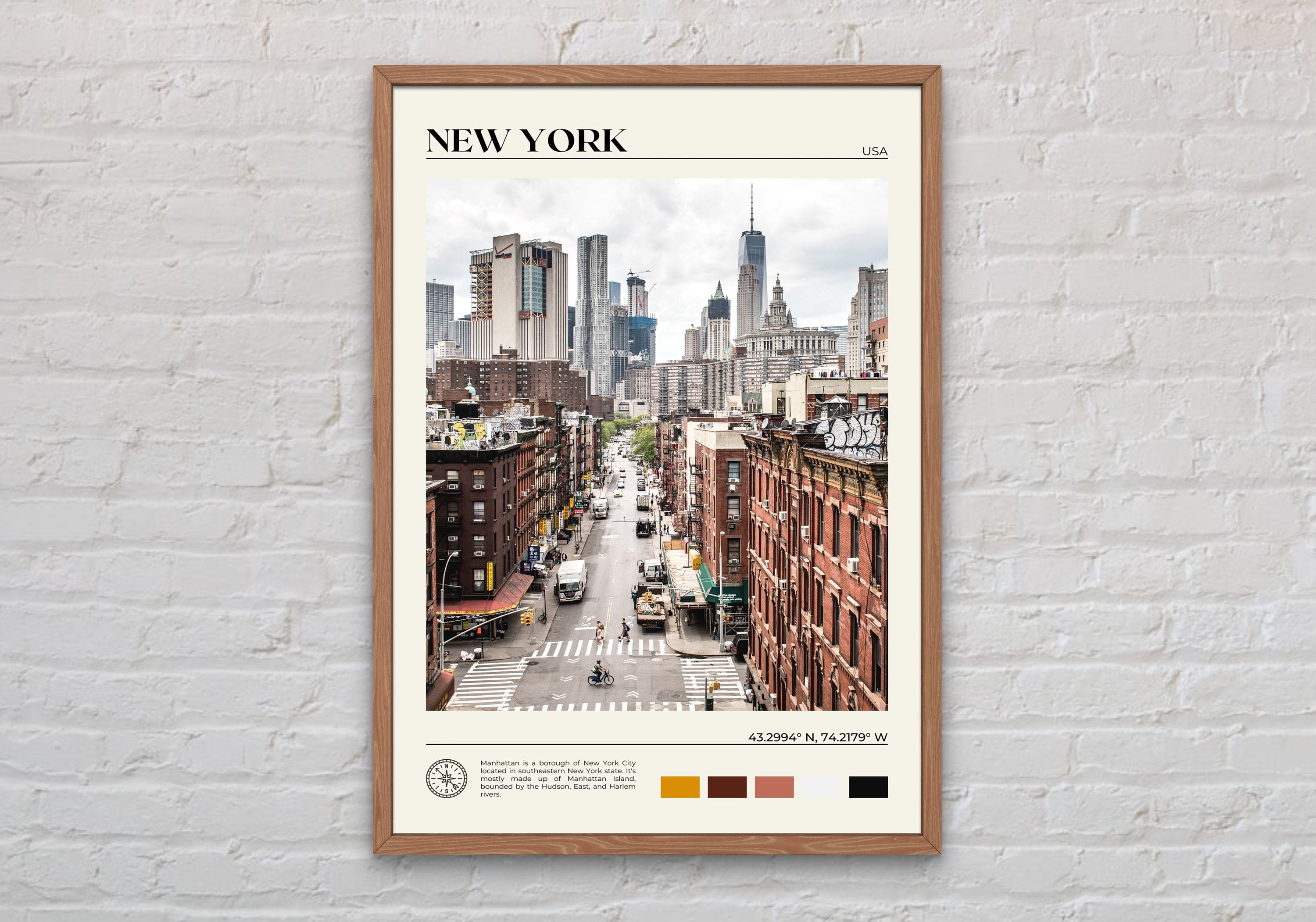 Onimhouse Poster New York State Print, New York State Wall Art, New ...