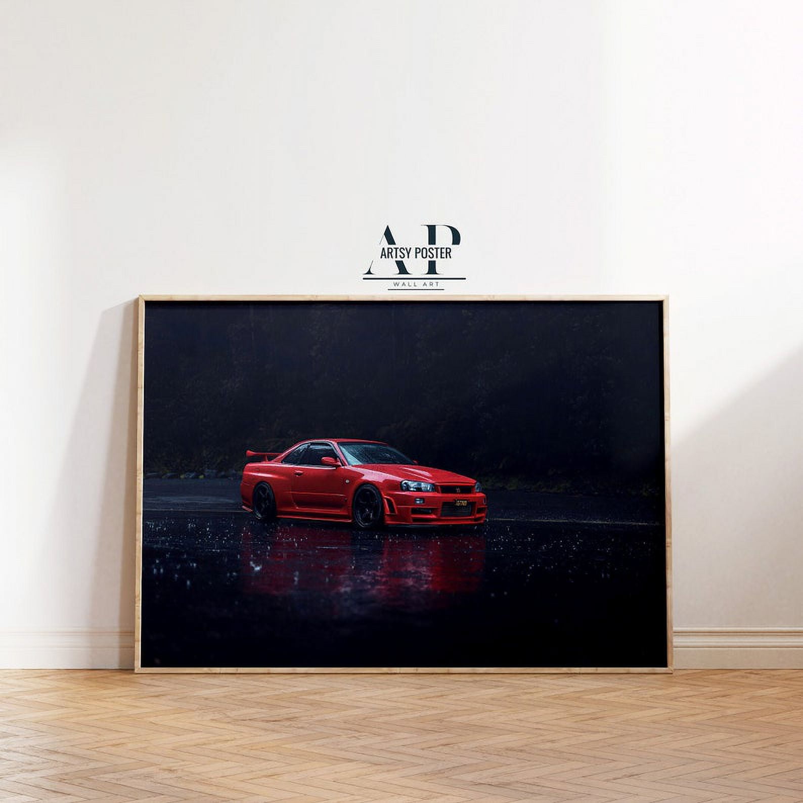 Onimhouse Poster Nissan Skyline R34 Poster, High Quality Car Wall Art ...