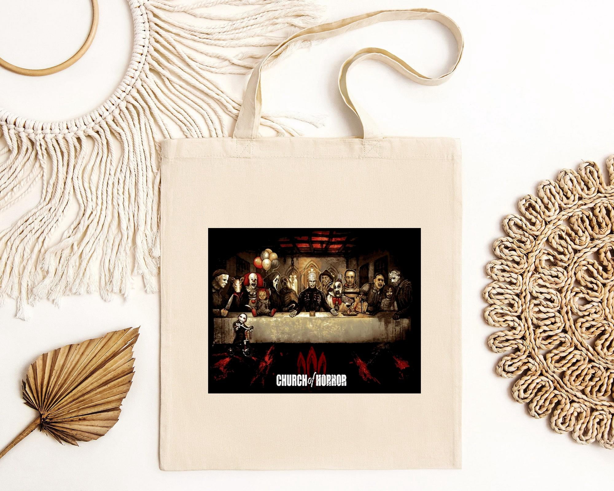 Onimhouse Tote Bag Church Of Horror Slasher Supper Bag, Canvas Tote Bag ...