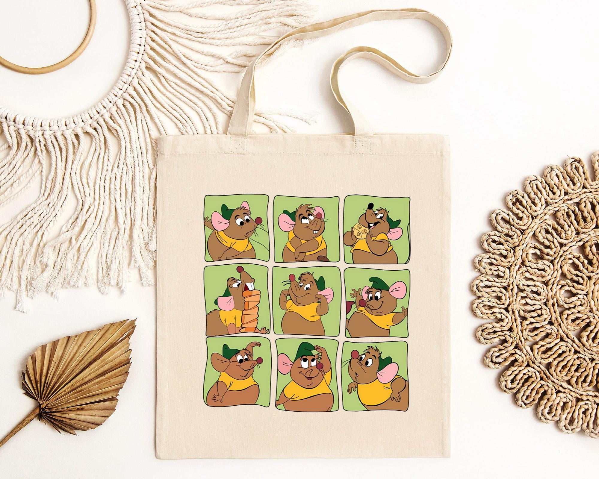 Onimhouse Tote Bag Disney Cinderella Gus Gus Moods Bag, Canvas Tote Bag ...