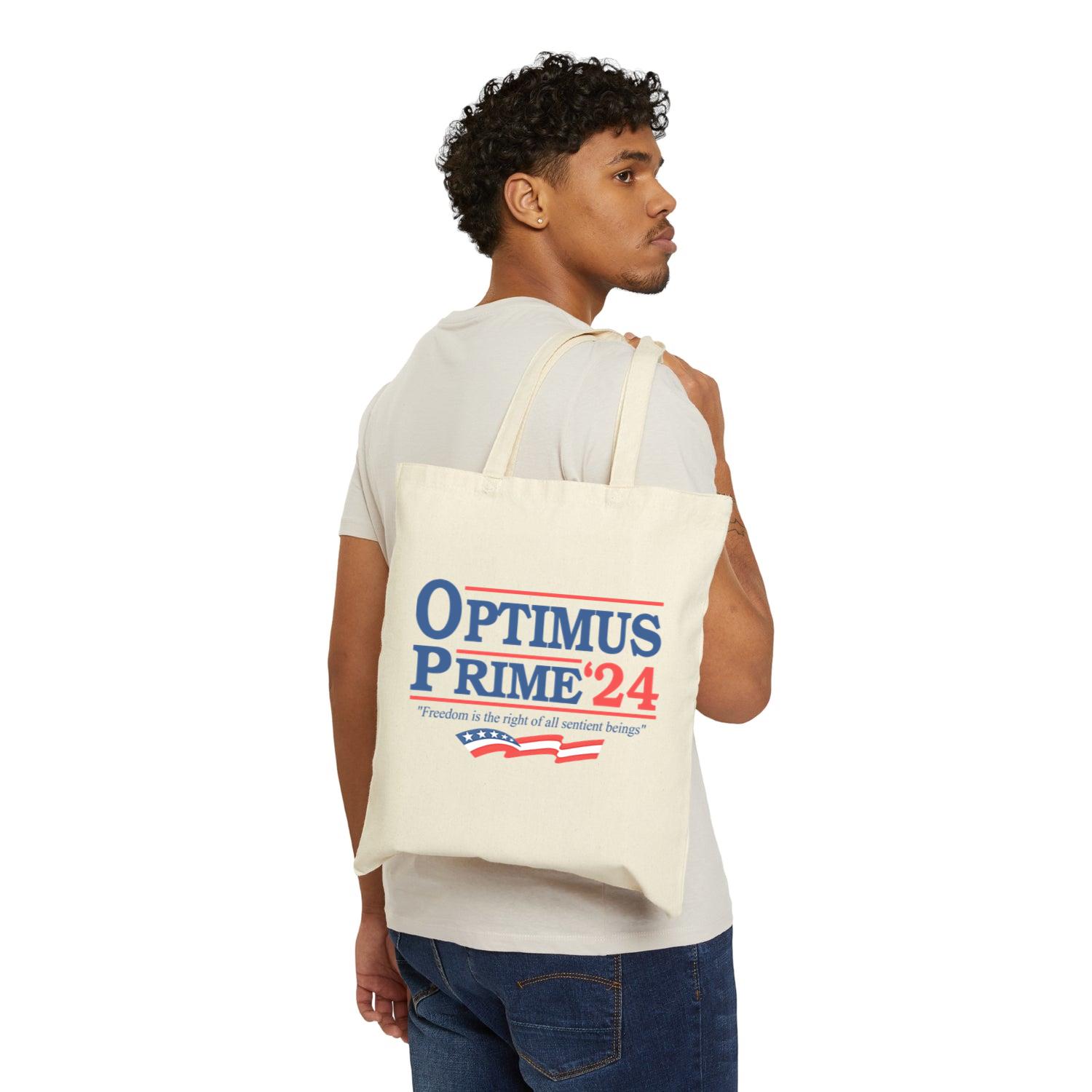 Onimhouse Tote Bag Optimus Prime Presiden Optimus Prime Vote For Presiden 2024 Election The ...