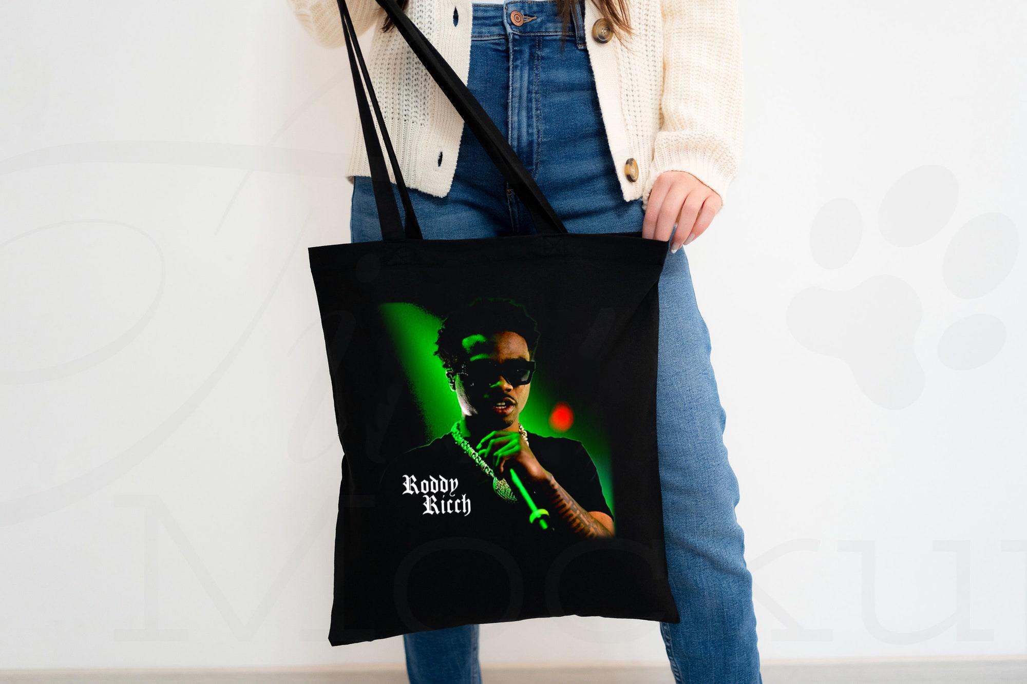 Onimhouse Tote Bag Roddy Ricch Green Light Portrait Bag, Canvas Tote ...