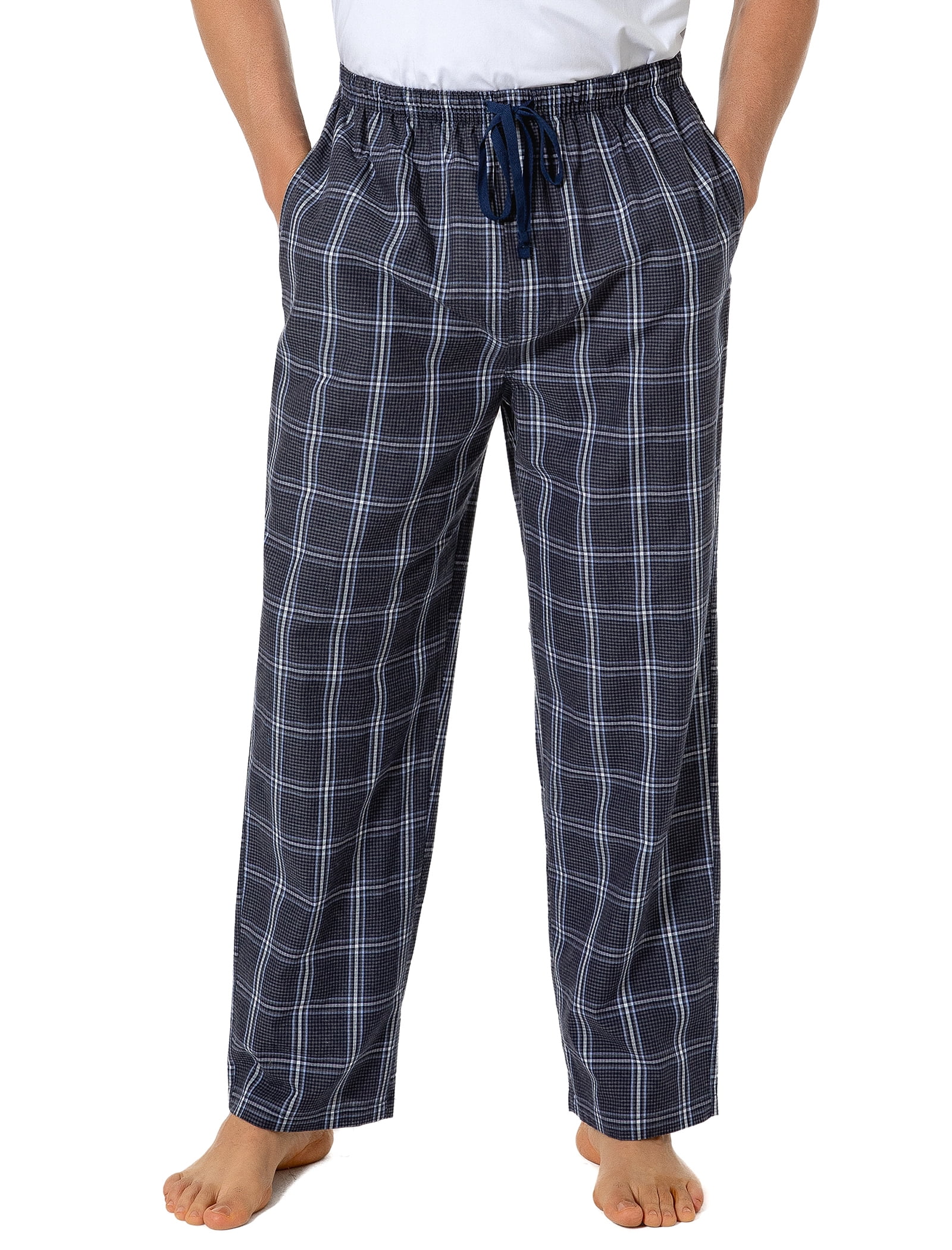 Onimisc Men's 100% Cotton Pajama Pants, Lightweight Breathable Plaid ...