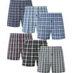Large Men's Checker Plaid Shorts, Cotton Blend Boxers Trunks Underwear ...