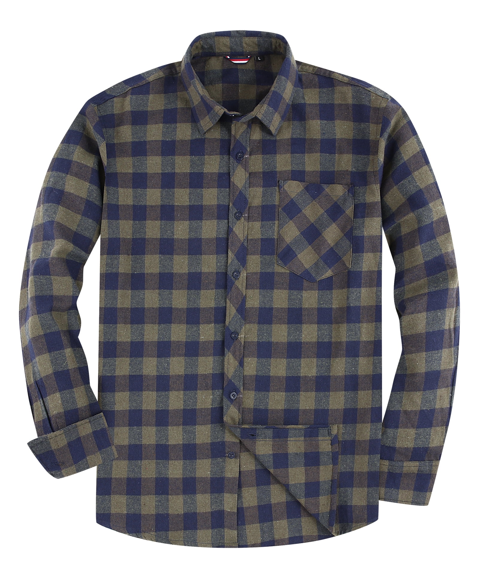Onimisc Mens Flannel Shirt Long Sleeve Plaid Flannel Shirt for Men ...