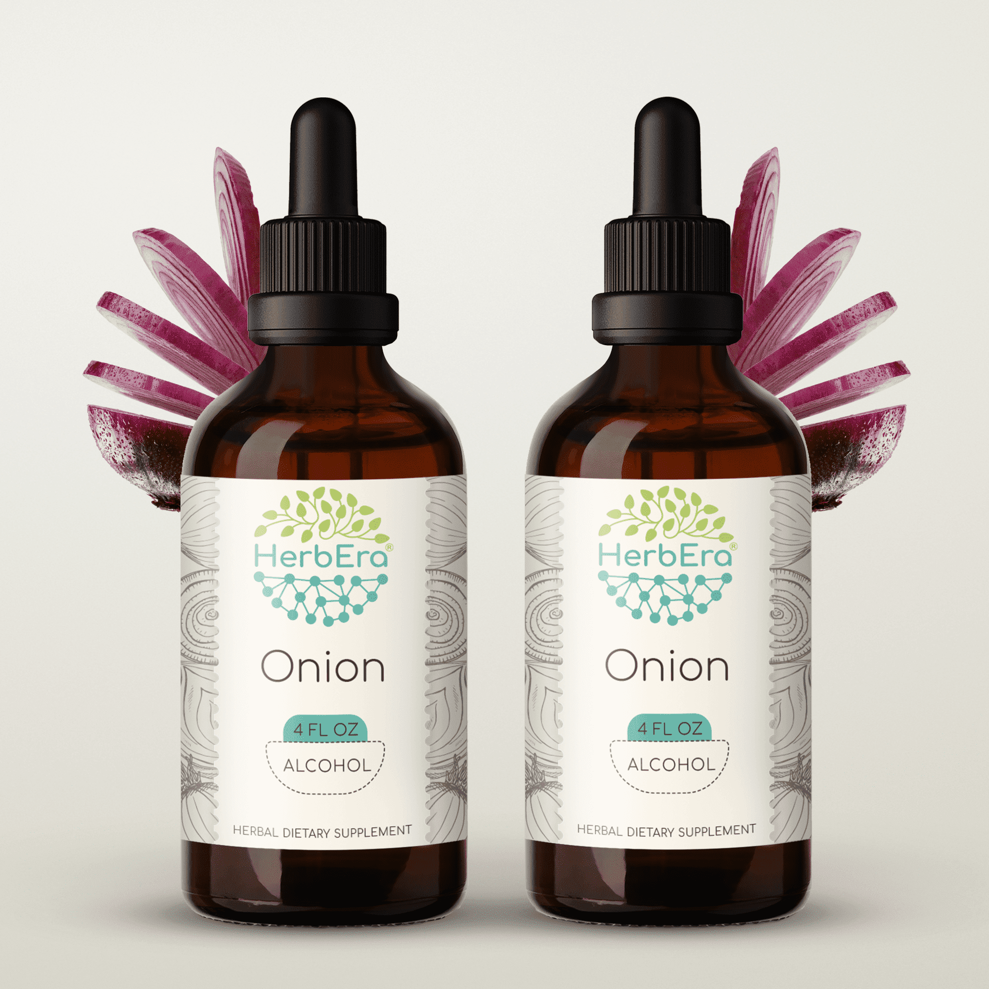 HerbEra Onion Tincture, Herbal Dietary Supplement for Antioxidant ...