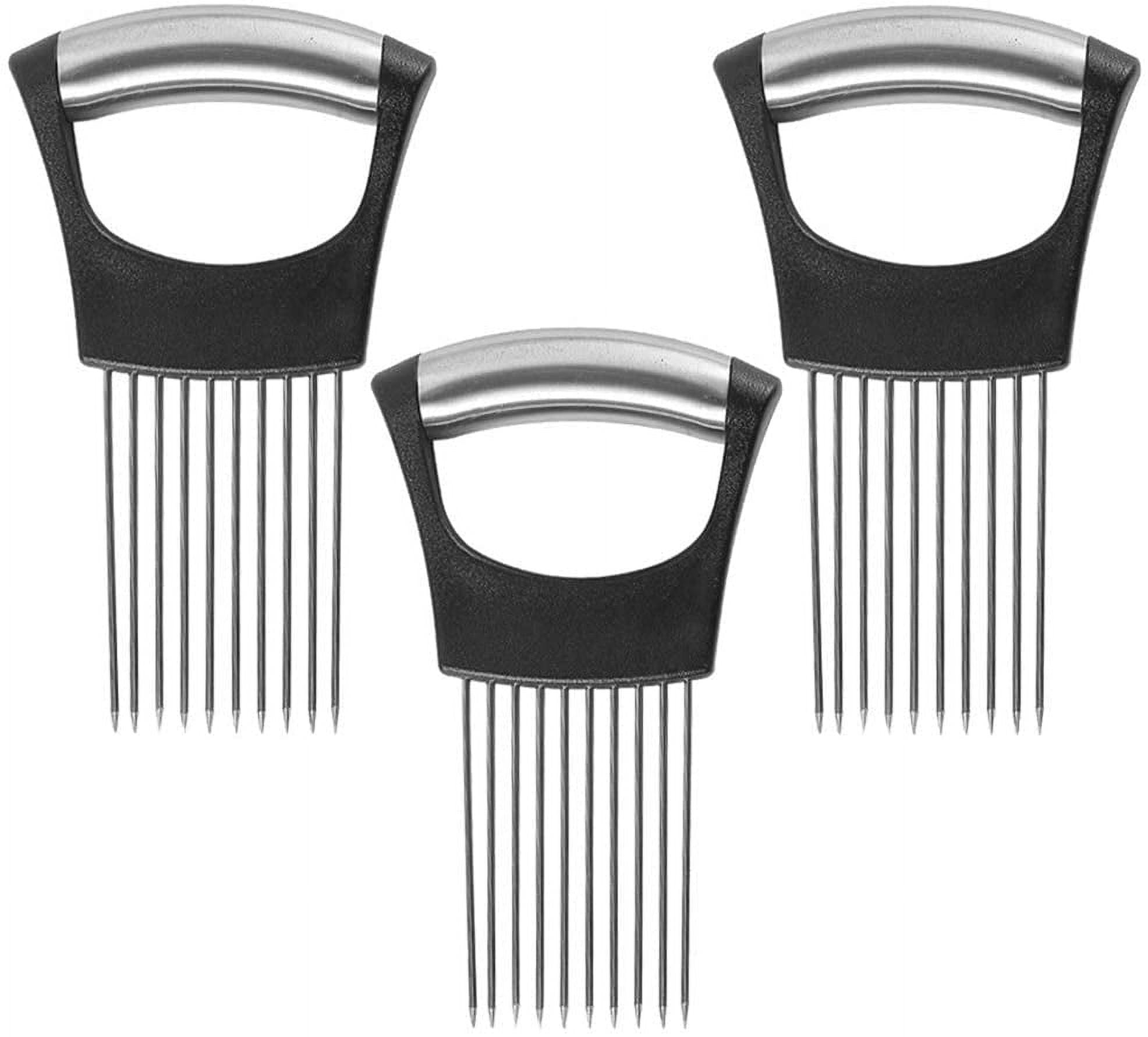 Onion Holder, 3 Pieces Stainless Steel Onion Holder Slicer, All-In-One ...