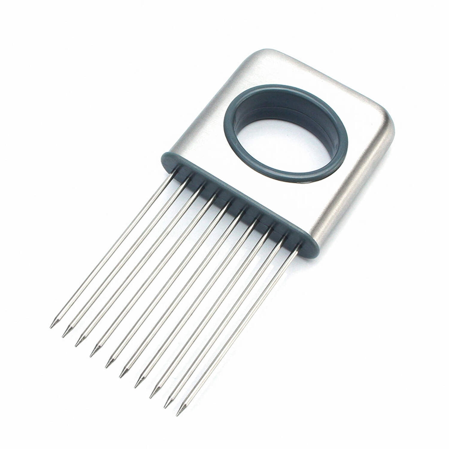 Onion Holder Slicer Stainless Steel Cutting Kitchen Gadget Multipurpose ...