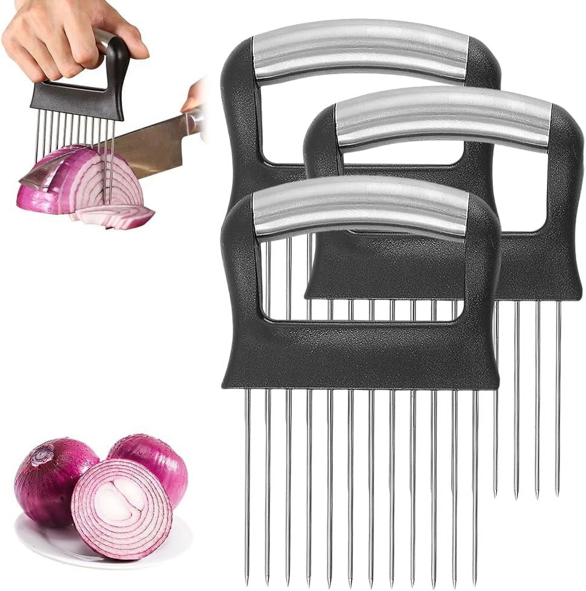Onion Holder for Slicing, 2025 New Stainless Steel Onion Slice Holder ...