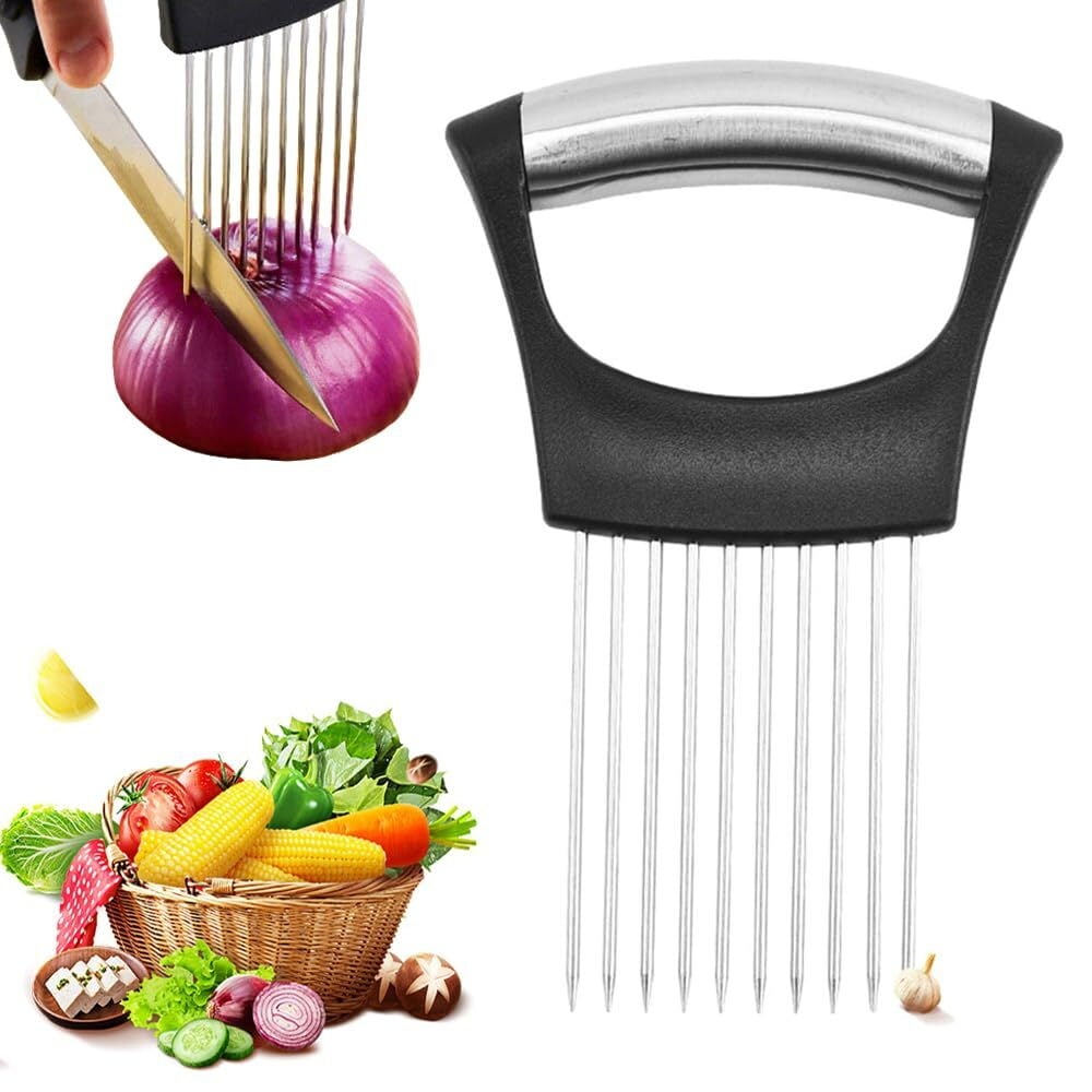 Onion Holder for Slicing, 304 Stainless Steel Onion Slice Holder ...