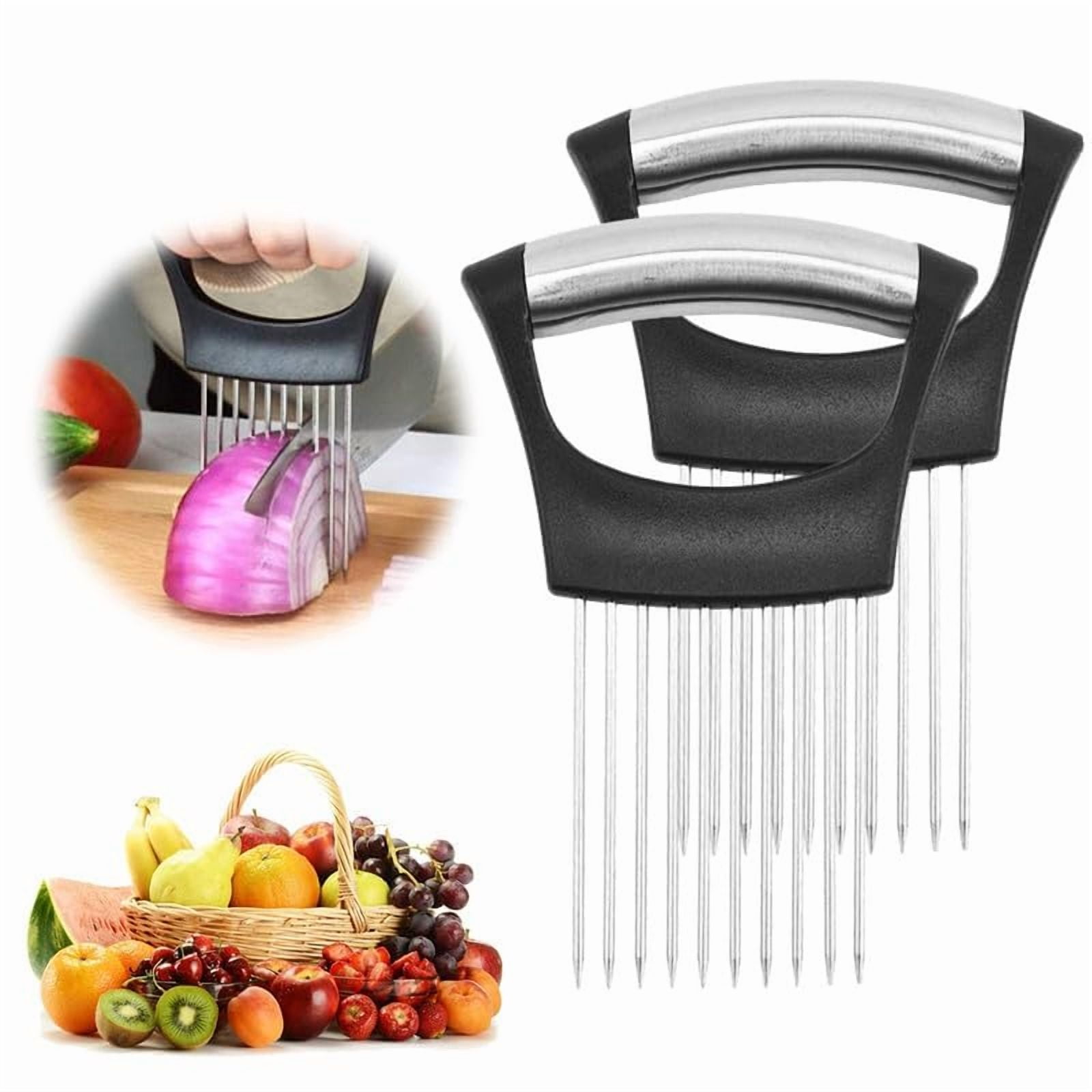 Onion Holder for Slicing, Stainless Steel Slicer Onion Cutter for ...