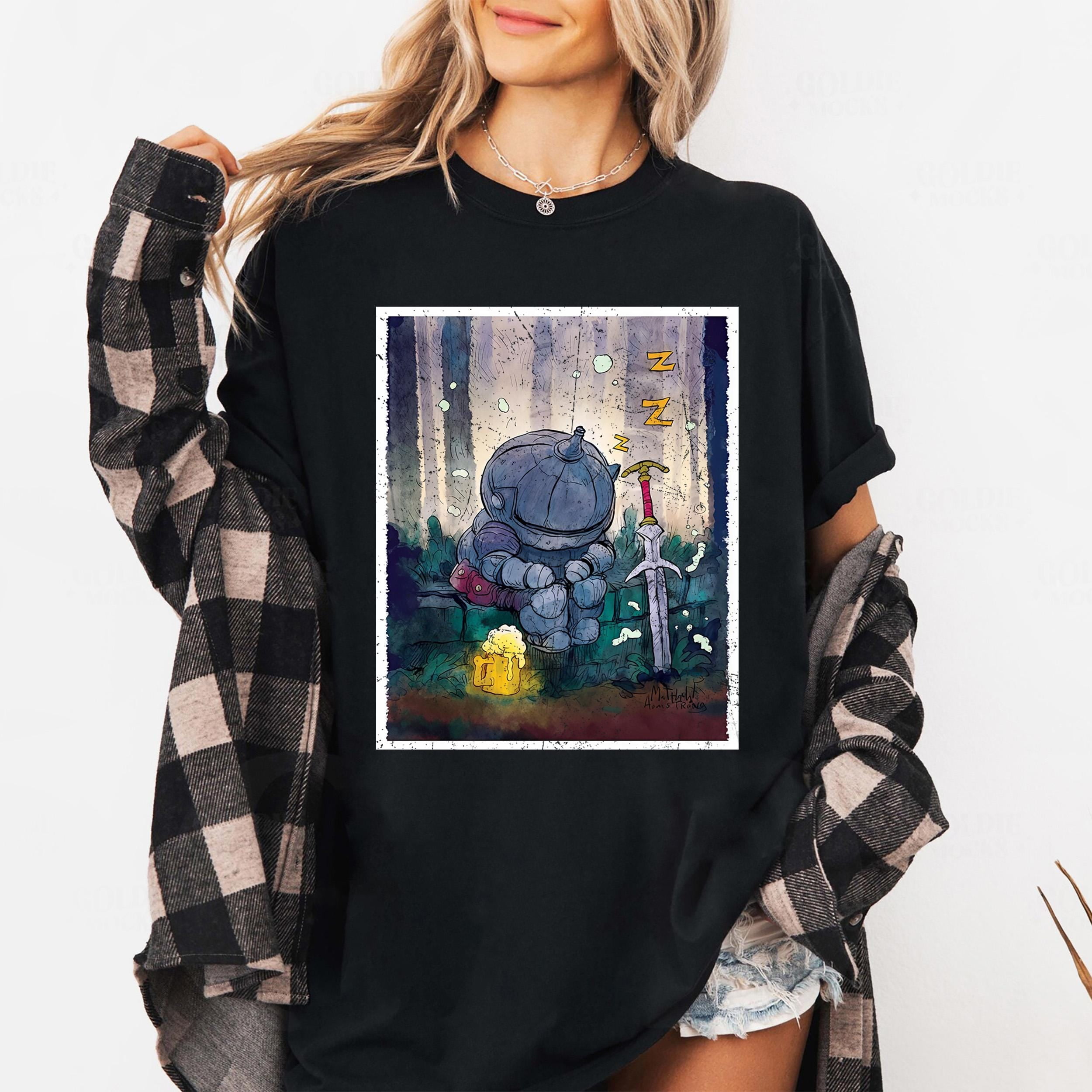 Onion Knight T-Shirt Dark Souls, Cute Siegmeyer Sleepy Tee for Gamer ...