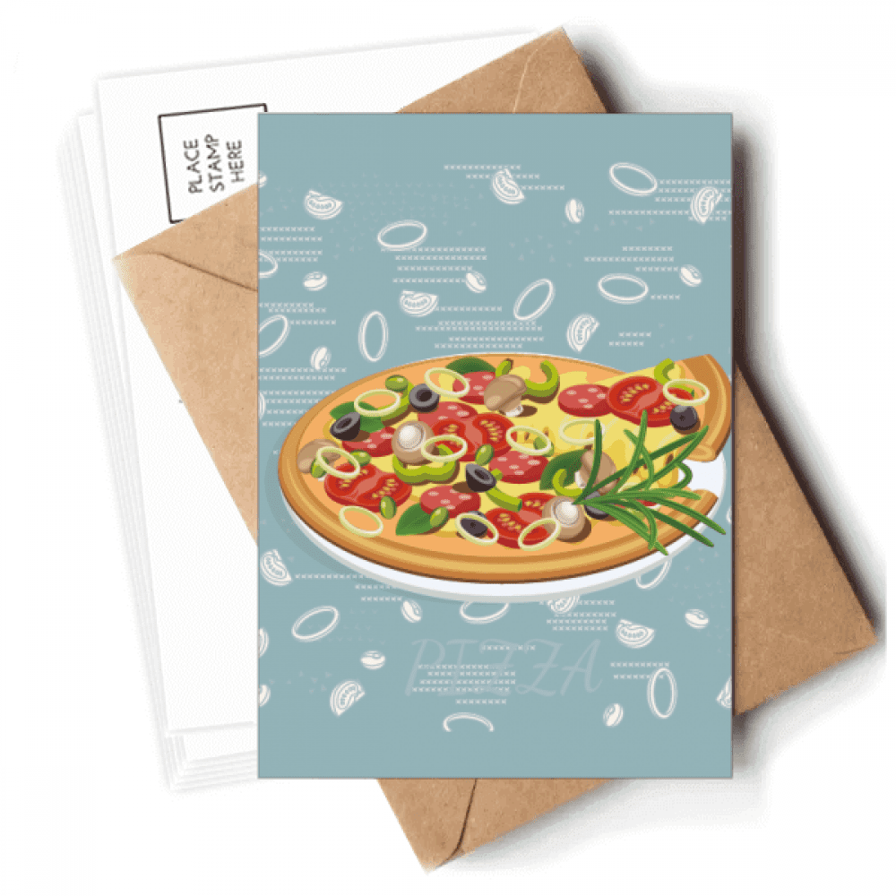 Onion Pizza Italy Tomato Foods Postcards Envelopes Blank Note Cards ...