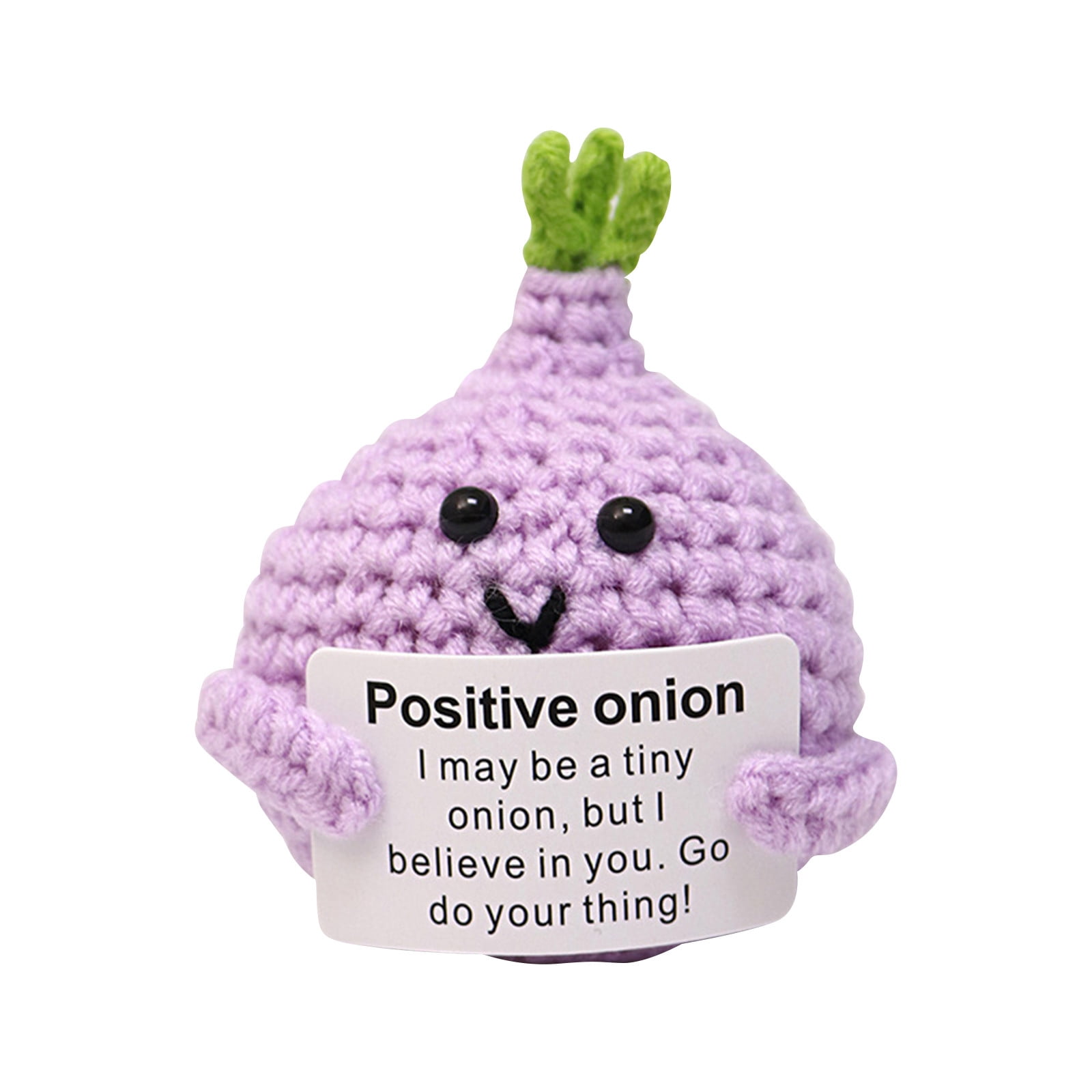 Onion Positive Crochet Handmade Crochet Emotional Onions Gift, 3Inch ...