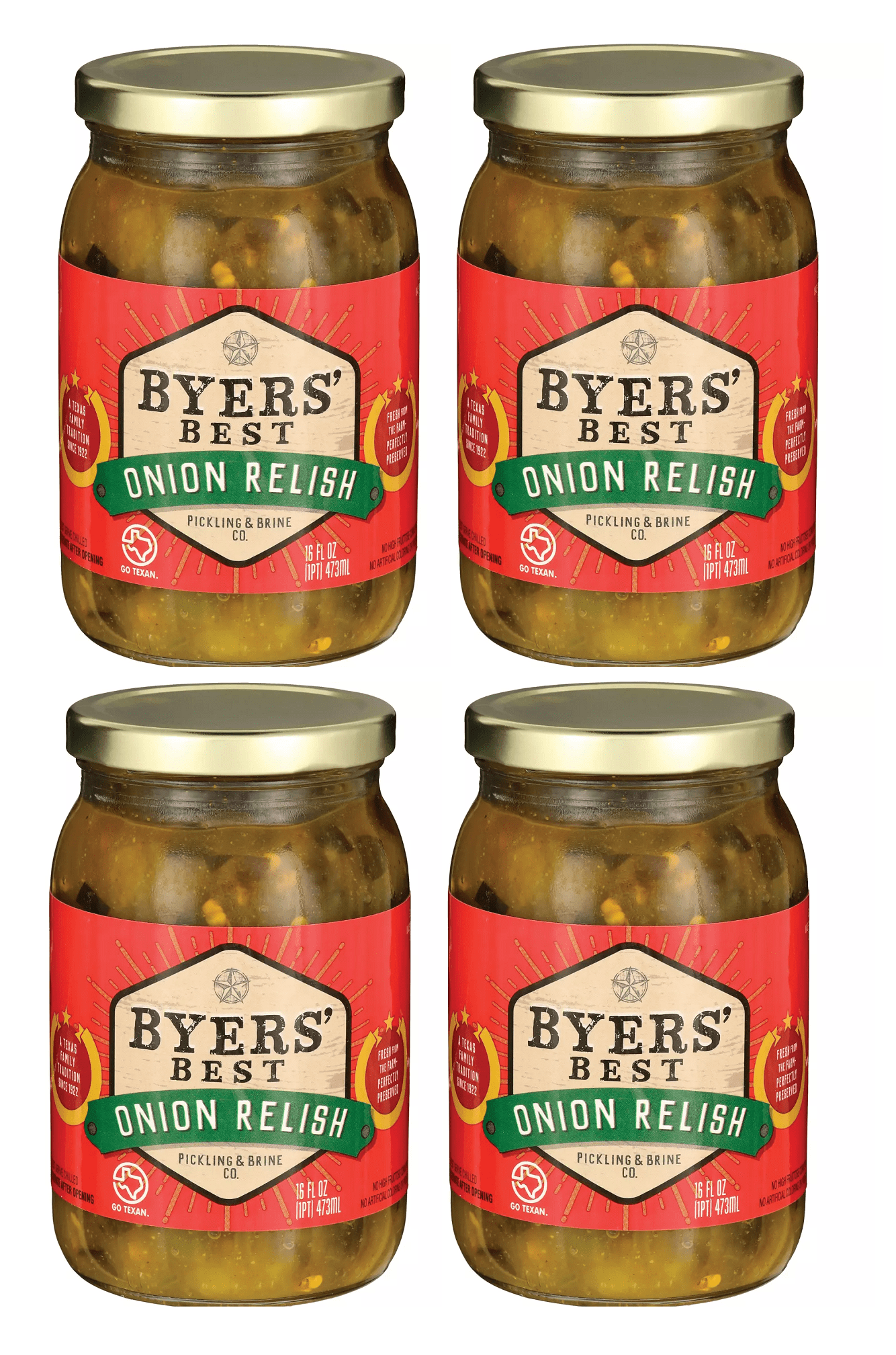 Onion Relish with Spices and Turmeric and Red Pepper Four (4) 16oz ...