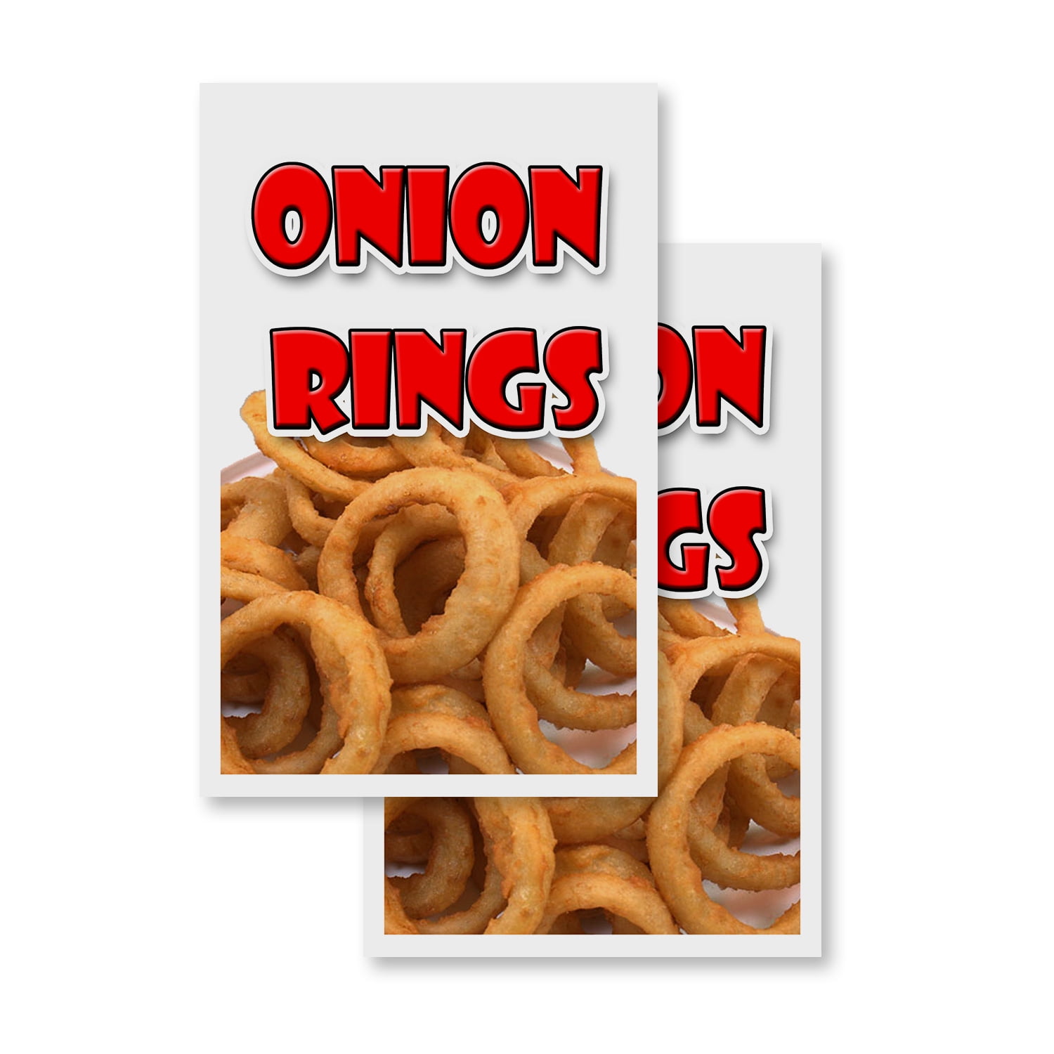 Onion Rings (2-PACK) 24" x 36" Vinyl Decals | Sign Insert Peel & Stick ...