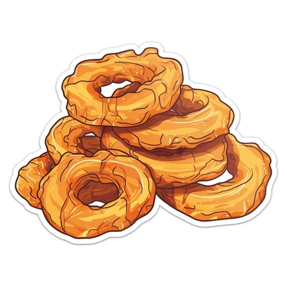 Onion Rings Sticker Phone Decal Water Bottle Stickers Car Decals ...