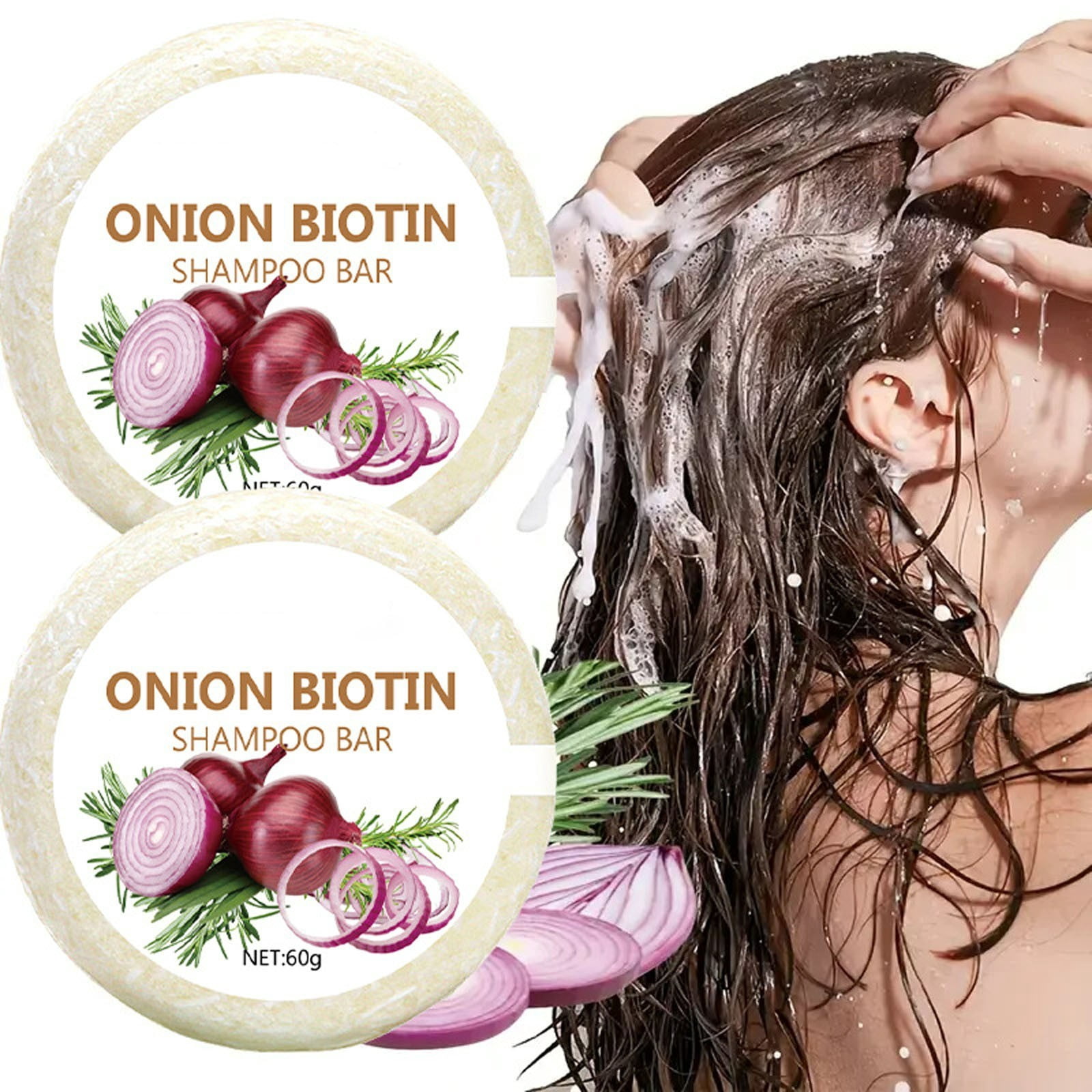 Onion and Rosemary Shampoo Bar,Hydrating Hair Shampoo Soap for Hair ...