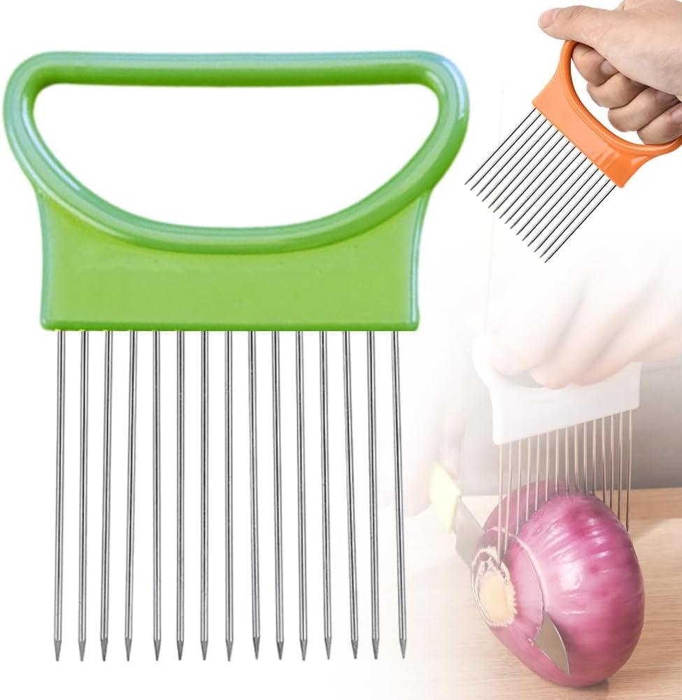Onion Slicer Holder,Stainless Steel Onion Cutter for Slicing and ...