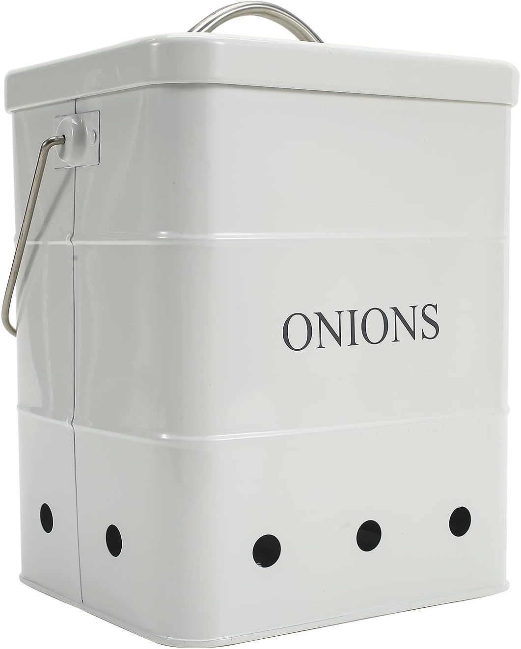 Onion Storage Bin, Metal Storage Tin for Onion, Kitchen Storage ...