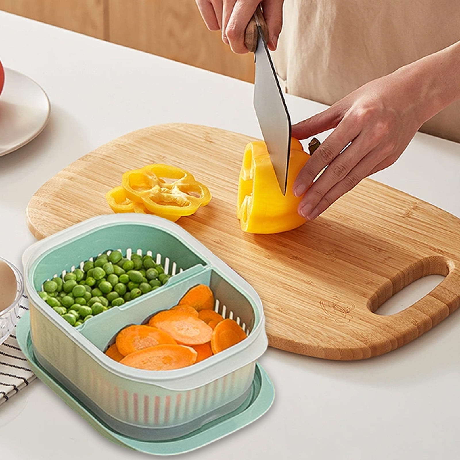 Onion Storage Containers Seal Lid Strainer Tomato Saver Preservation ...