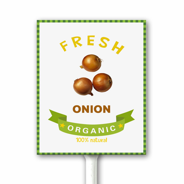 Onion Vegetable Garden Signs Metal Yard Sign With Stake Perfect for ...