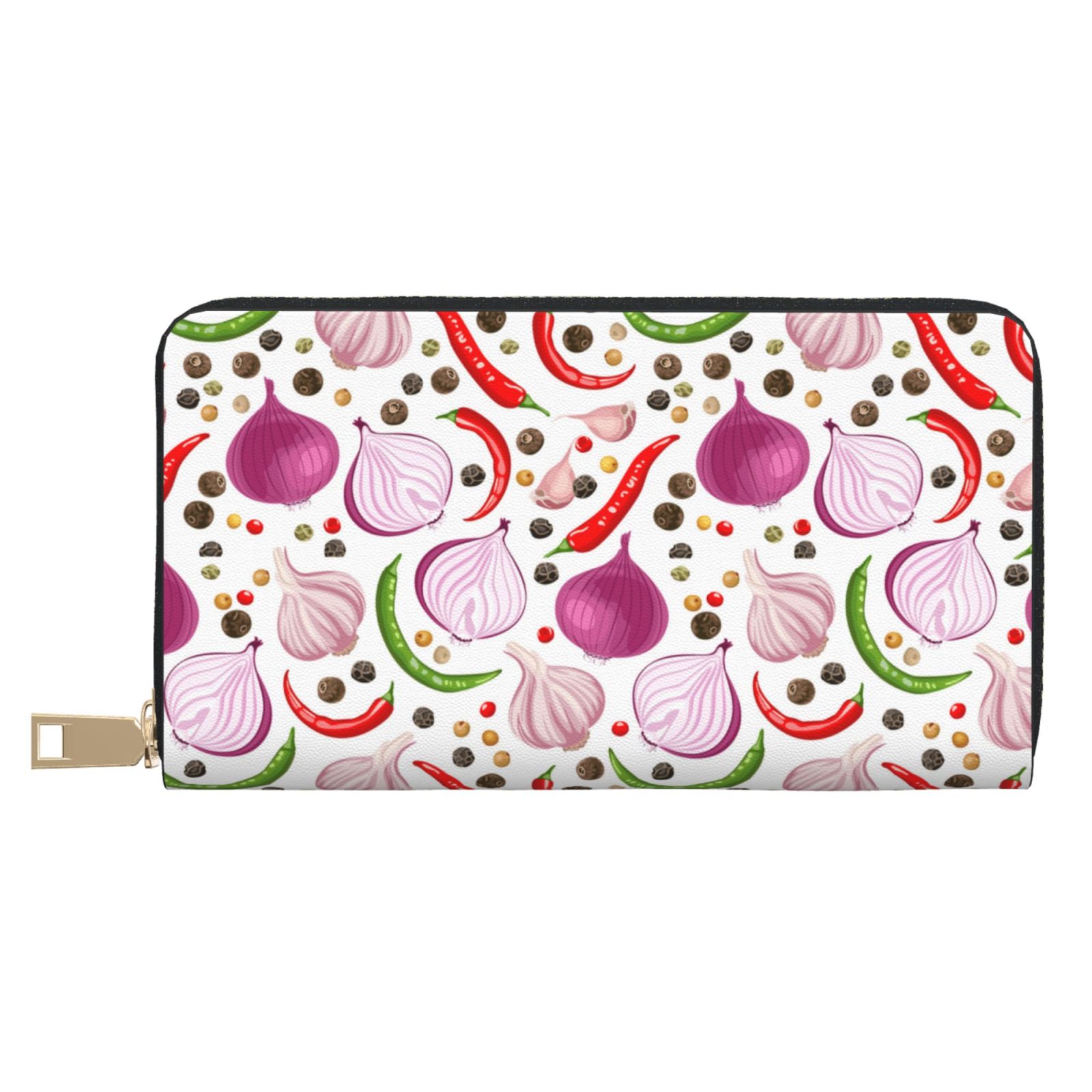 Onion bell pepper Wallet Women, Leather Bifold Multi Card Wallet, Women ...