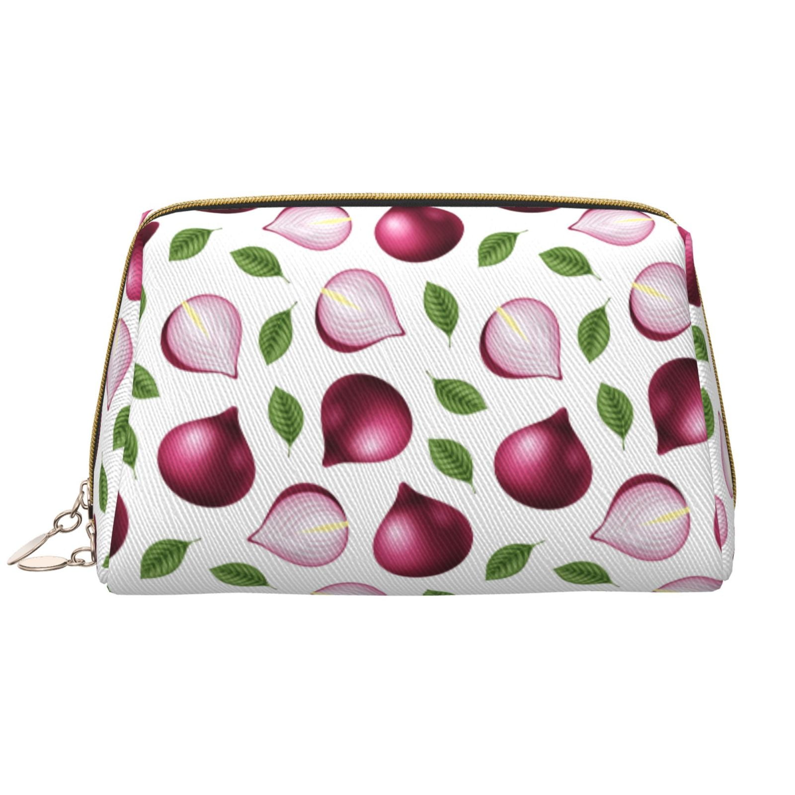 Onion leaf Makeup Bag, Leather Waterproof Travel Toiletry Bag, Large ...