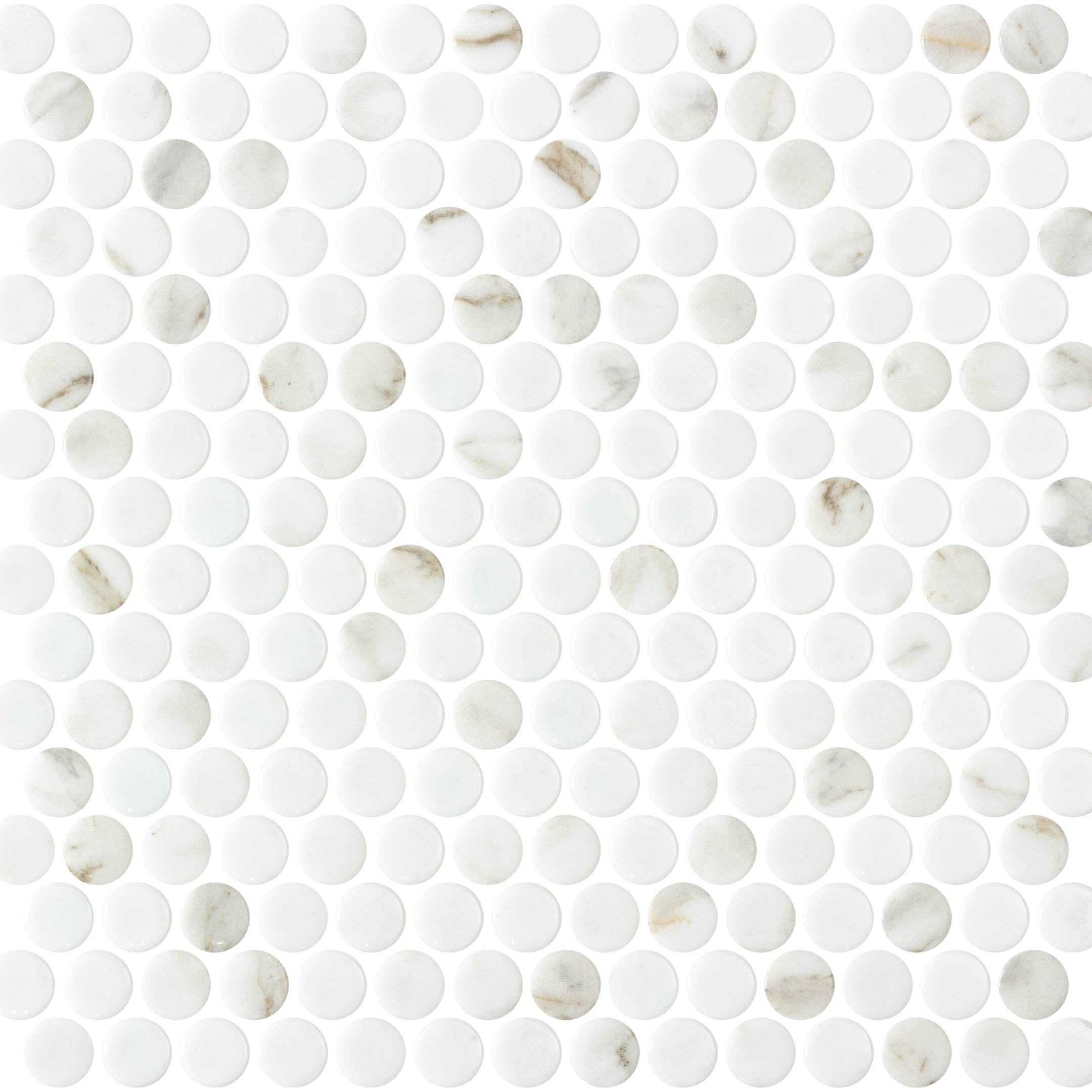 Onix Penny Round Recycled Glass Mosaic Tile - Walmart.com