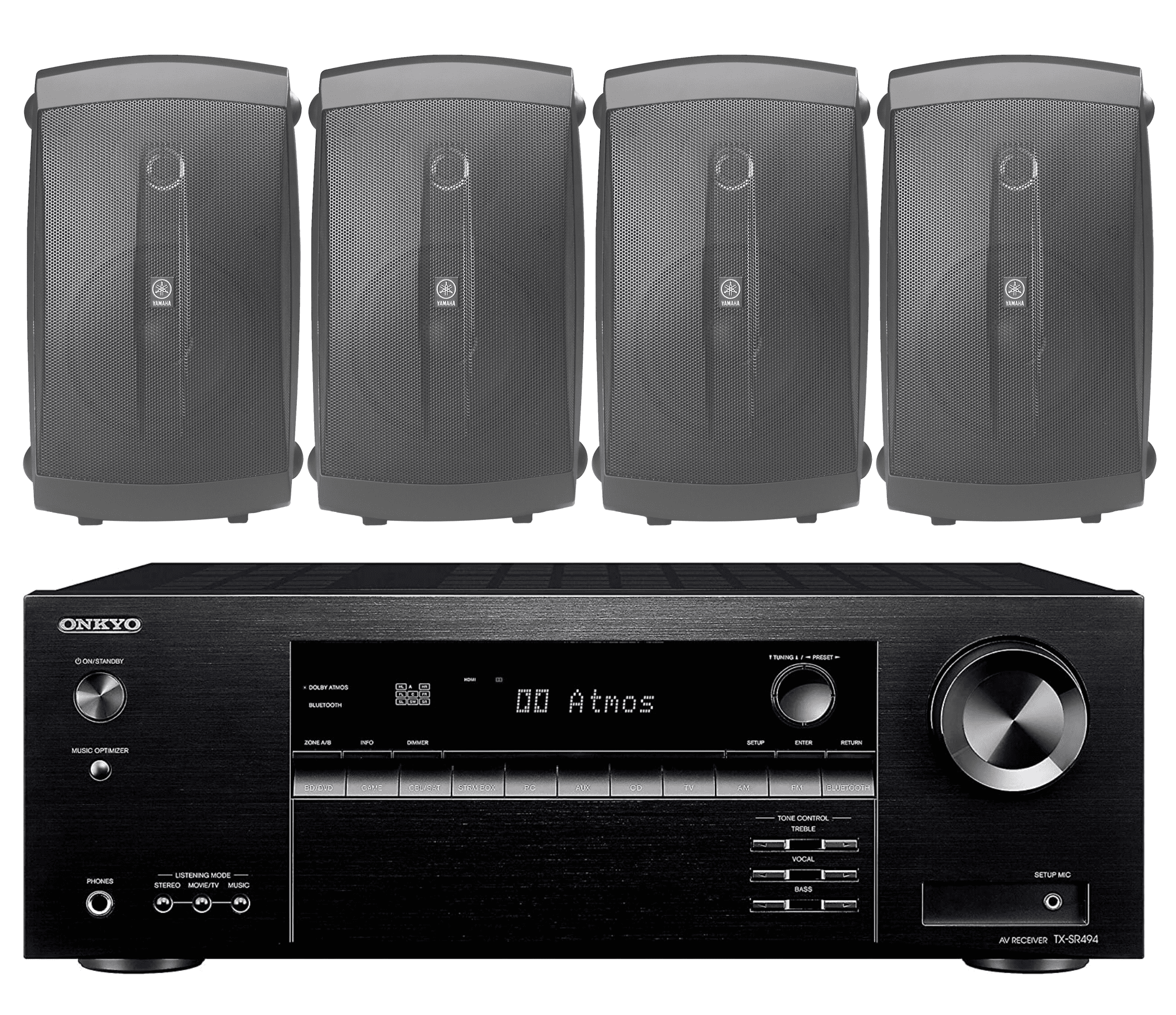 Onkyo 7.2Ch Wireless Bluetooth 4K 3D Receiver + Yamaha High-Performance ...