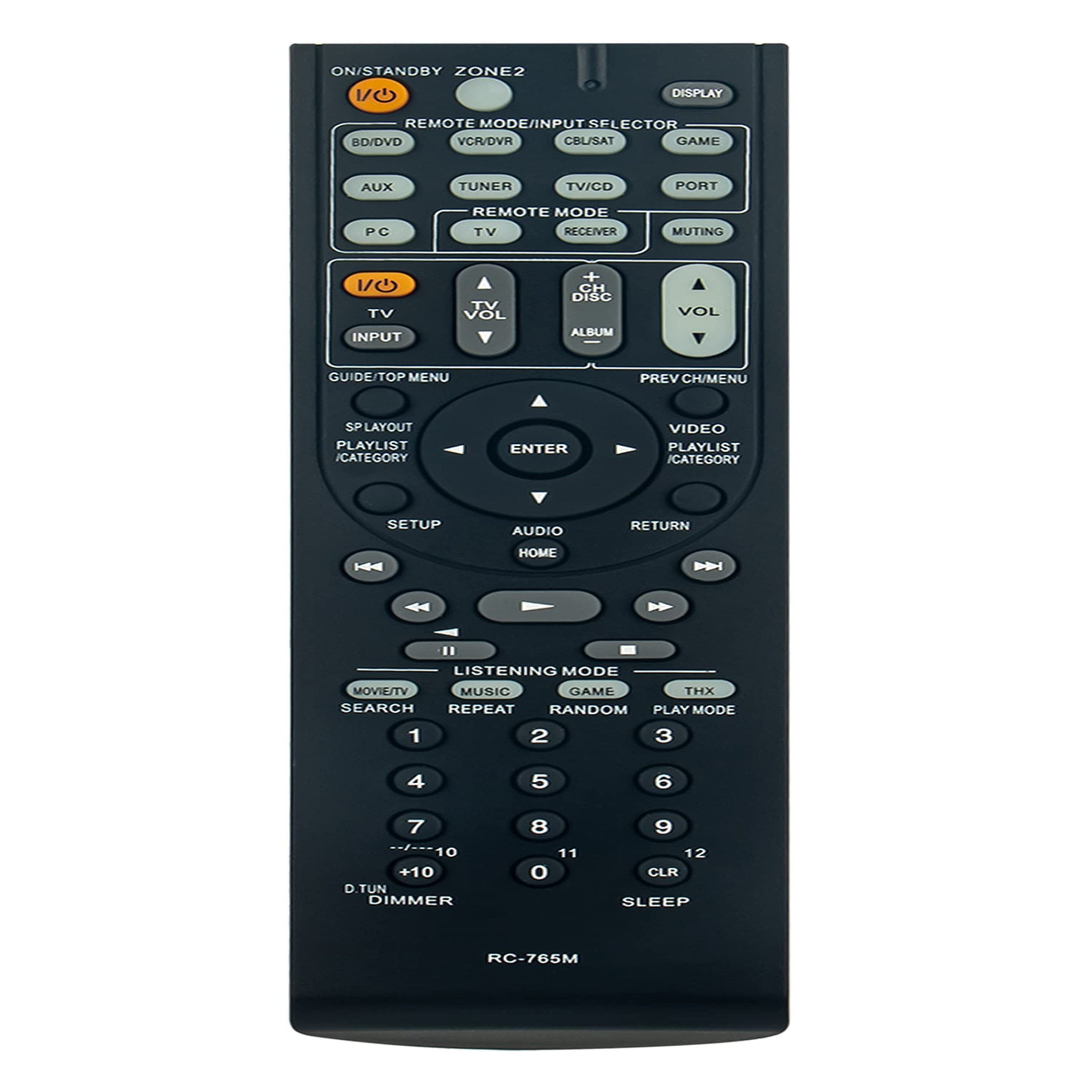 Onkyo AV Receiver Remote Control Replacement RC-765M for TX-SR608 - Walmart.com