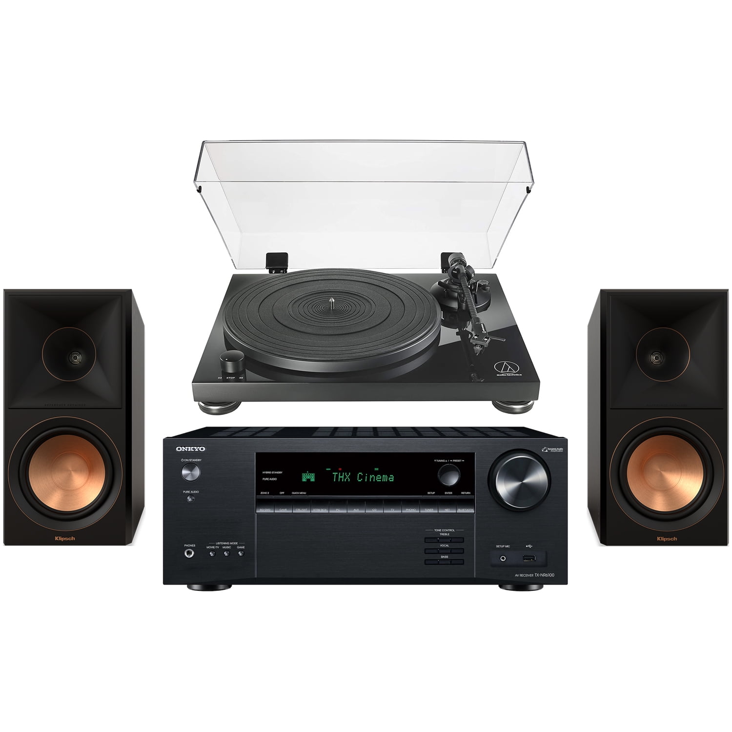 Onkyo TX-NR6100 7.2-Channel AV Receiver Vinyl Record Listening Bundle ...