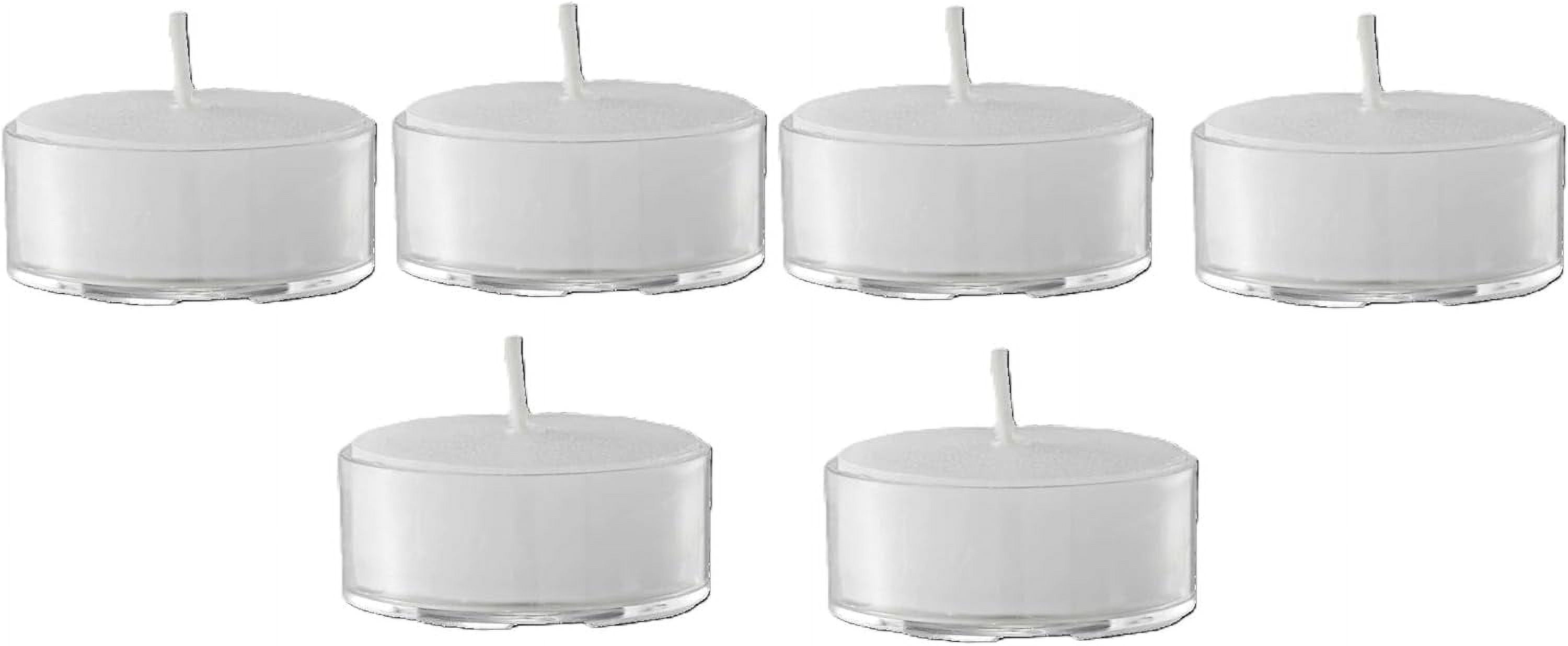 Online Clear Cupped 5 Hours Unscented White Tealight Candles in Clear ...