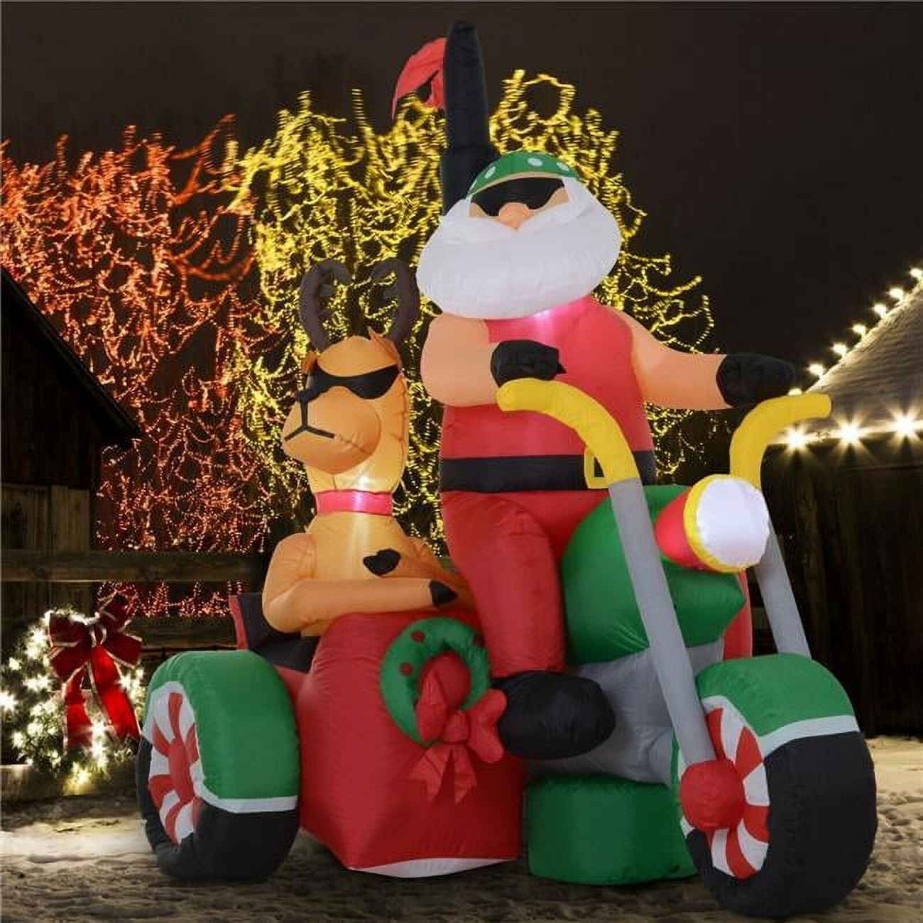 Online Gym Shop CB20915 6 ft. Outdoor Christmas Inflatable Santa Claus ...