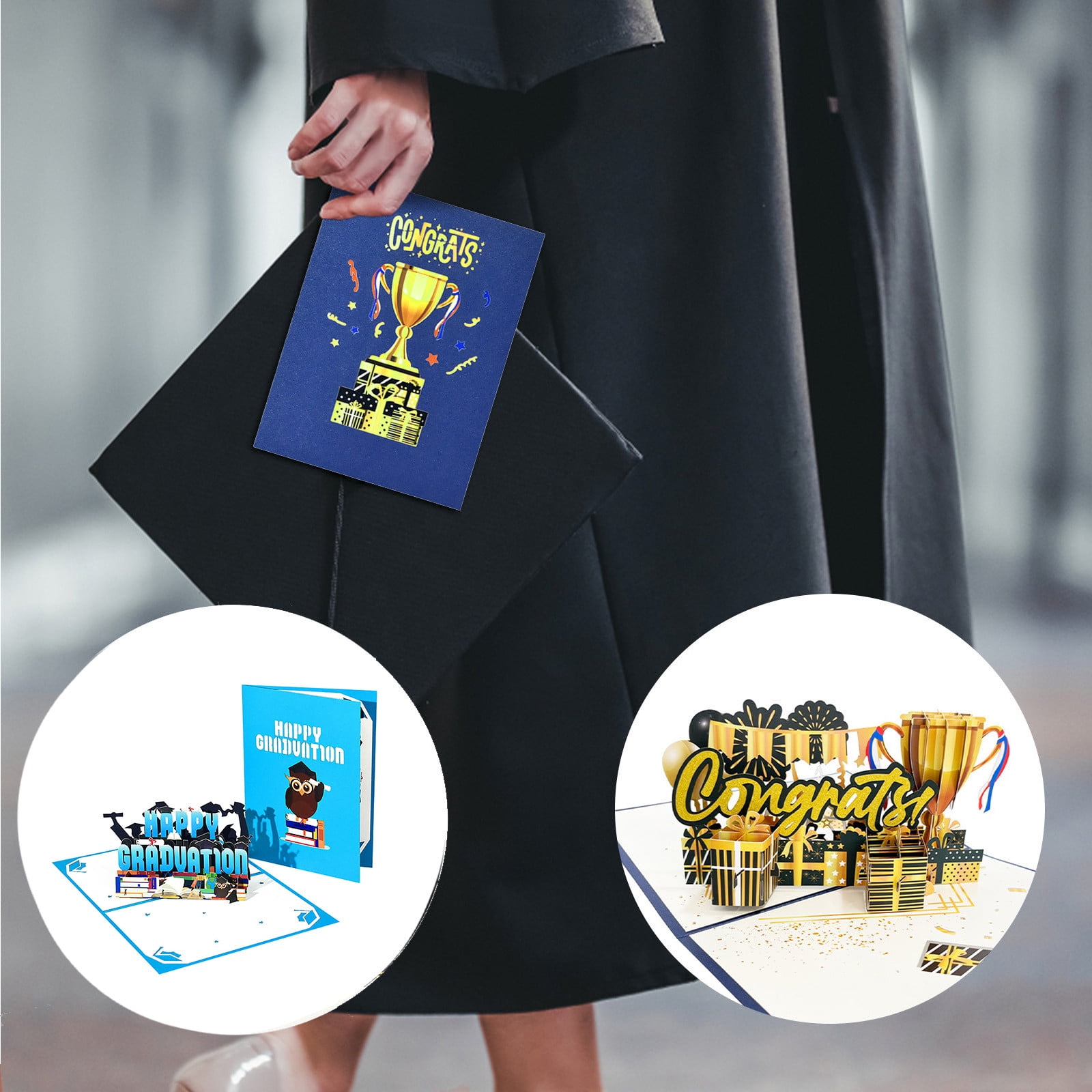 Online Highlight, 3d Graduation Greeting Cards, Set of 2 Pop-up ...