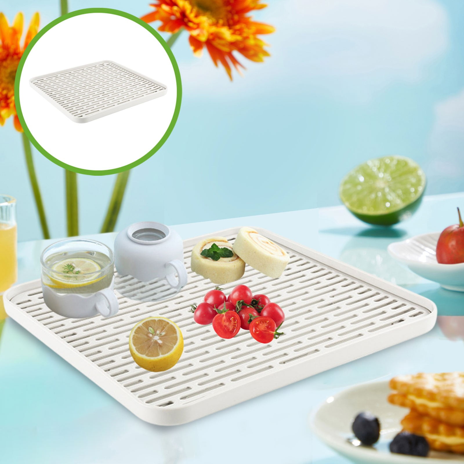 Online Highlight, Rectangular Plastic Drain Tray, Double Layer Water ...