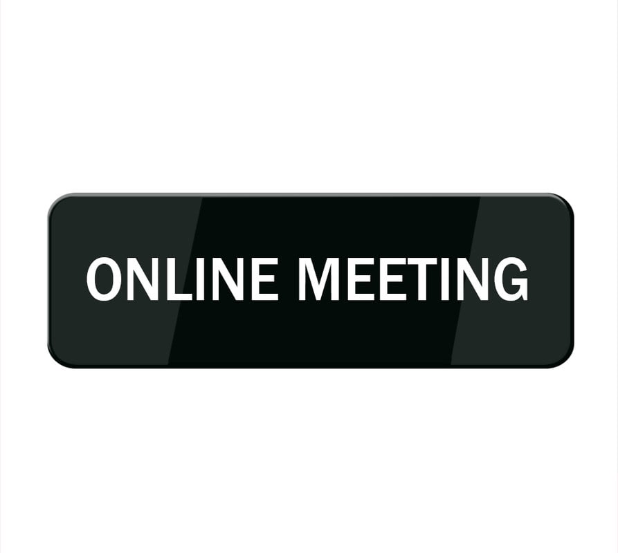 Online Meeting Sign: Easy To Mount Informative Plastic Sign With ...