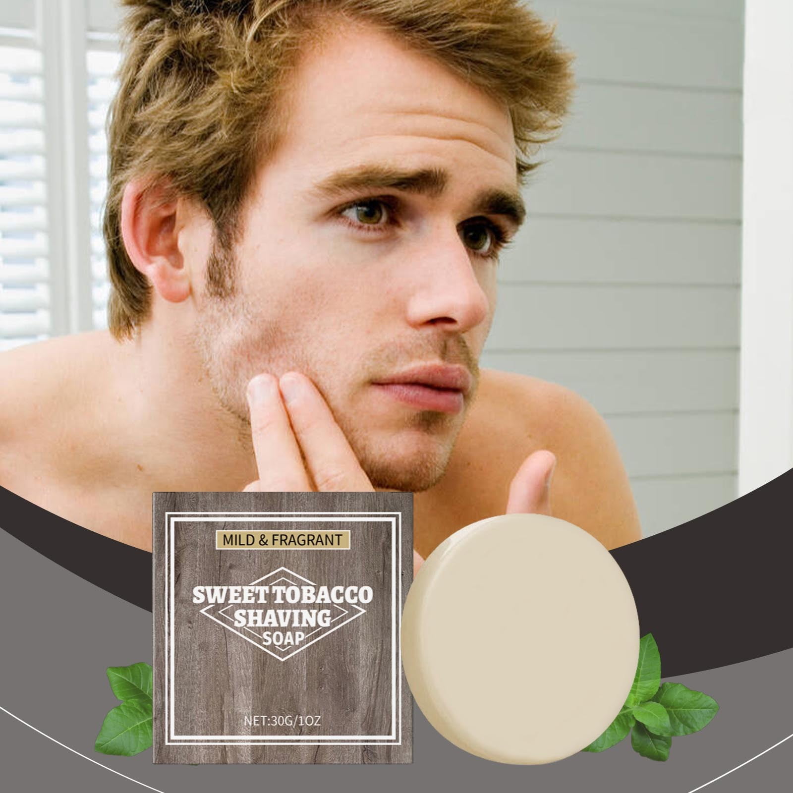 Online Only, Cleansing Shaving Soap, Gentle Facial Cleanser, 30g Refill ...