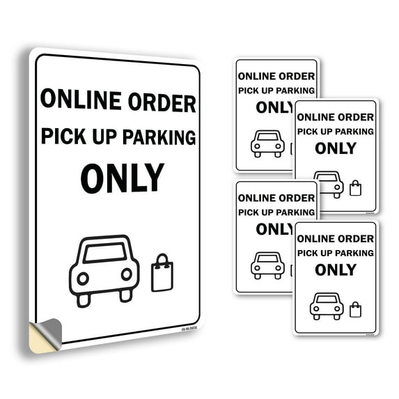 Online Order Pick Up Parking Only Public Safety Vinyl Decal Label 10 ...