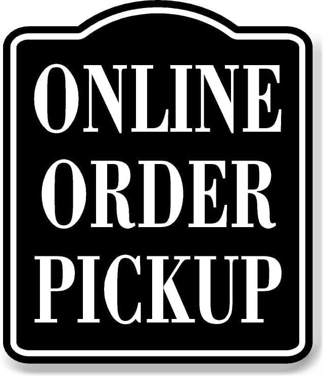 Online Order Pickup BLACK Aluminum Composite Sign, 20"24" - Walmart.com