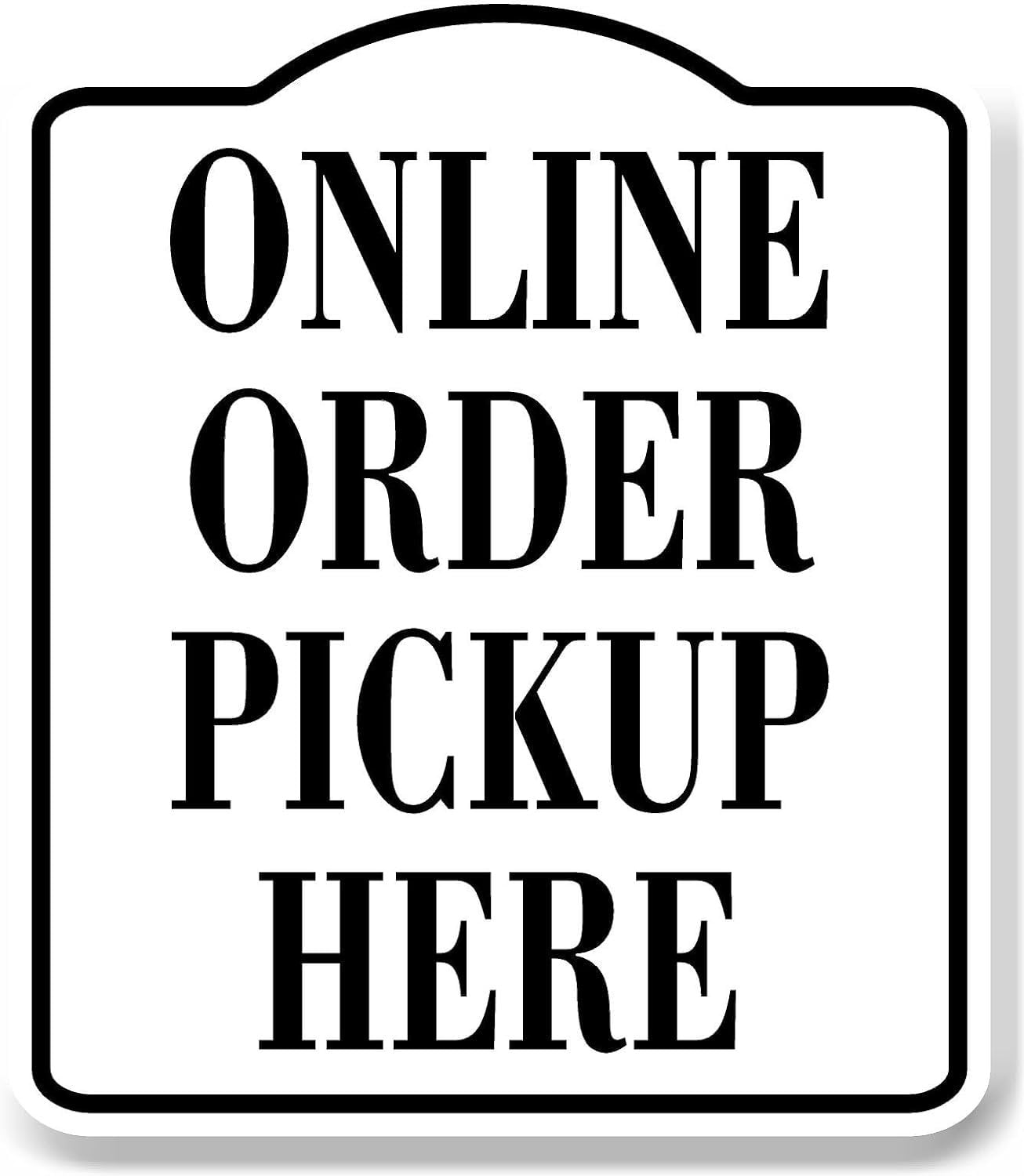 Online Order Pickup Here WB Aluminum Composite Sign 15''x18'' - Walmart.com