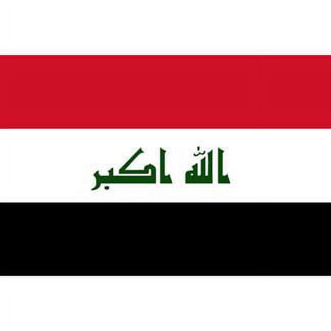 Online Stores Iraq 3ft x 5ft Nylon Flag with Indoor Pole Hem and Fringe ...
