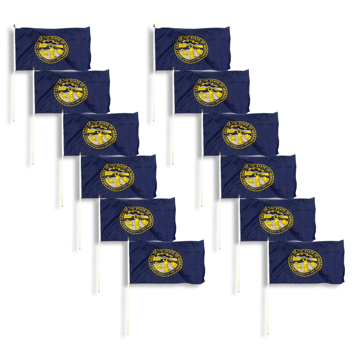 Online Stores Nebraska Flag 12in x 18in - 12 PK - Walmart.com