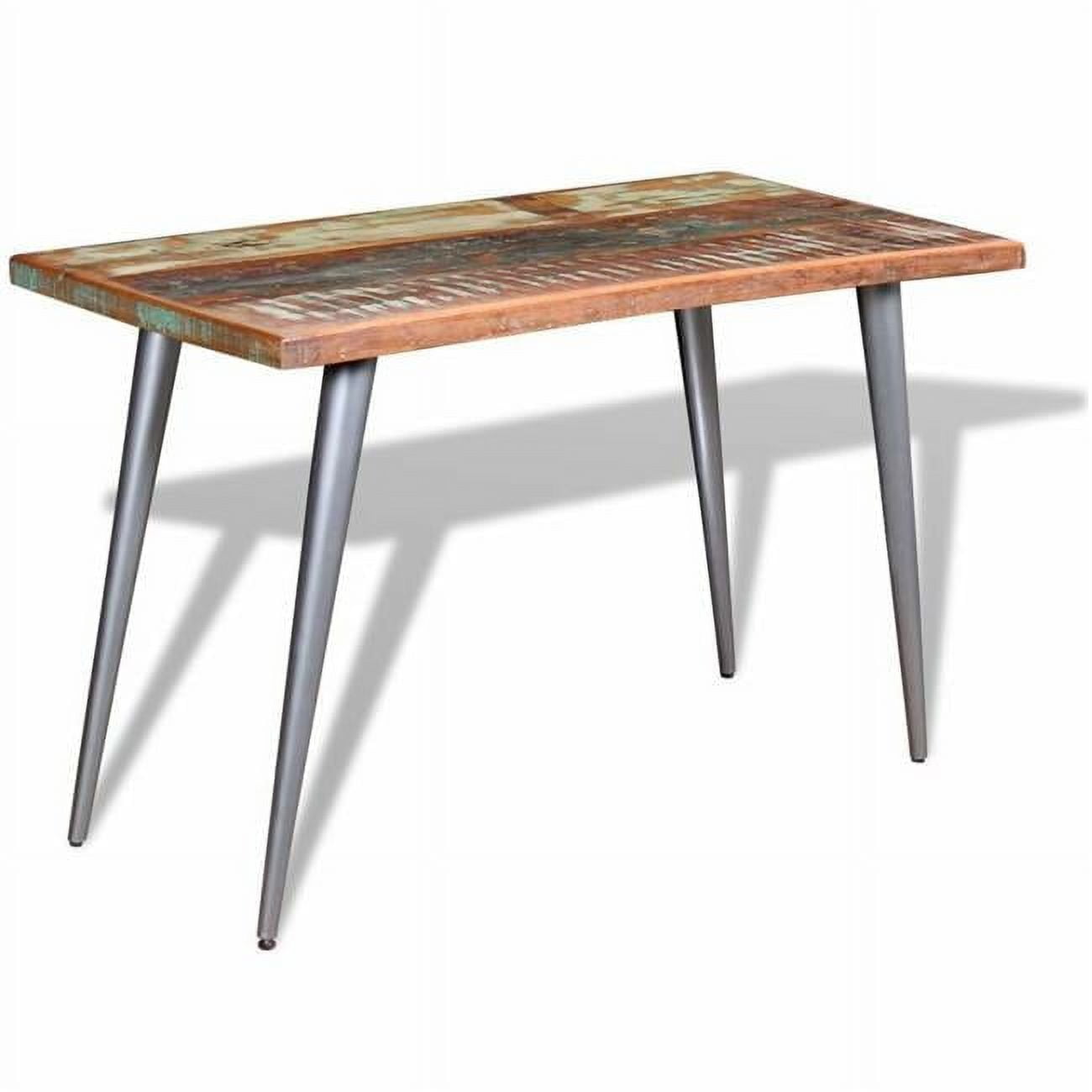 OnlineGymShop 47 in. Solid Reclaimed Wood Dining Table for Kitchen and ...