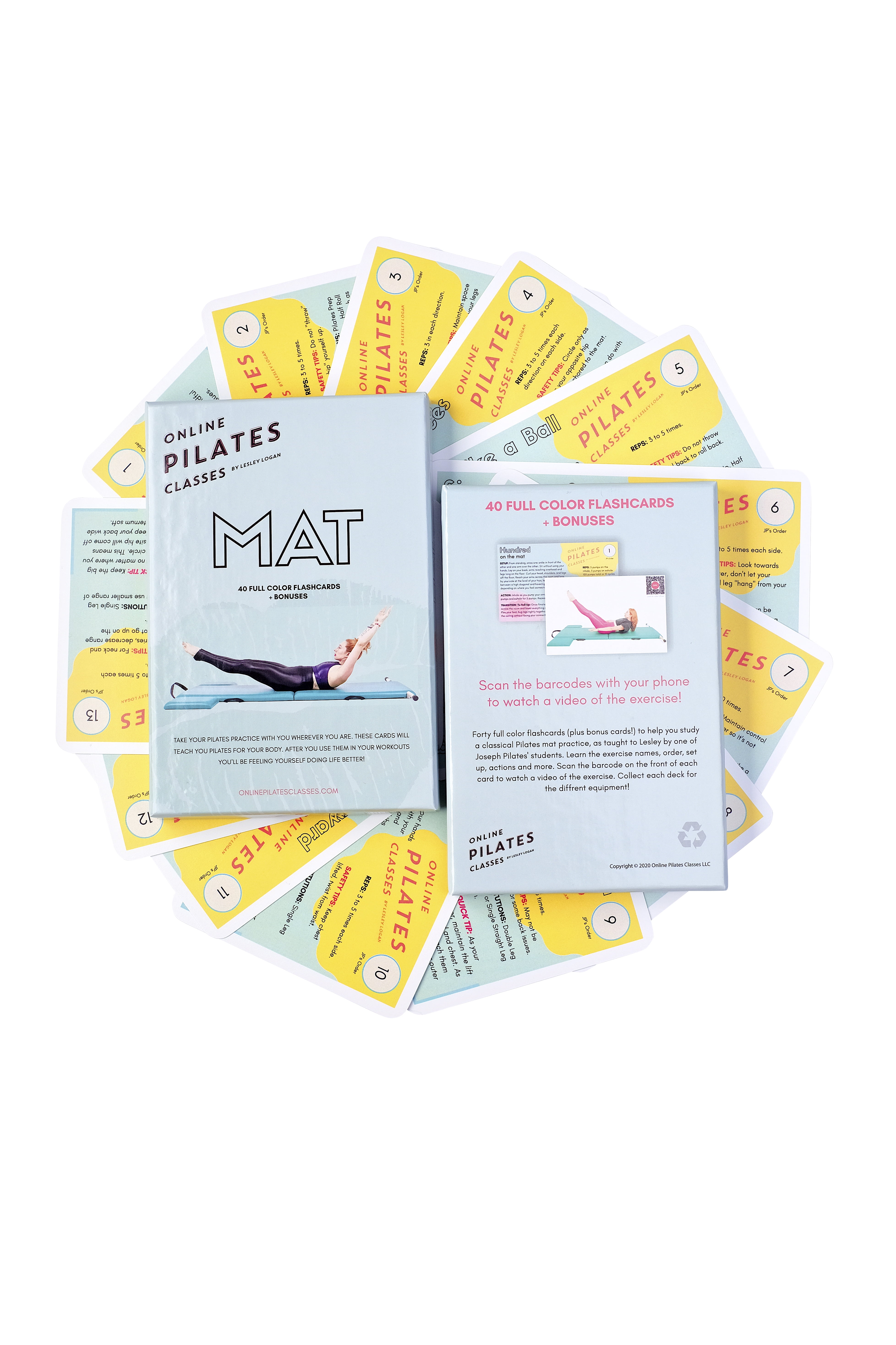 OnlinePilatesClasses Pilates Mat Deck with Video Tutorials, Fitness ...