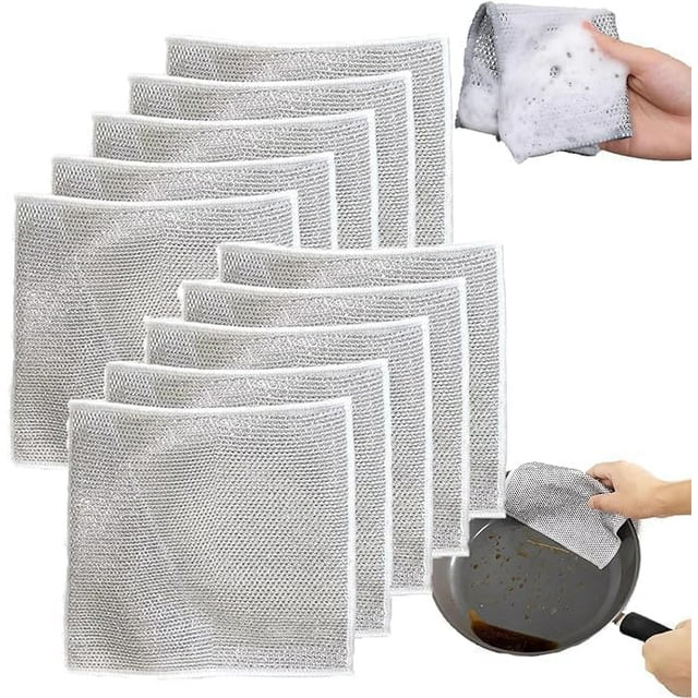 Onlinenest™ Stainless Steel Mesh Dual Layered Scrubbing Pads - Heavy ...
