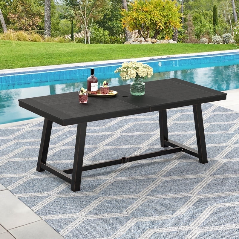 Dycanpo Outdoor Dining Table,HDPS All-Weather Material Outdoor Table ...